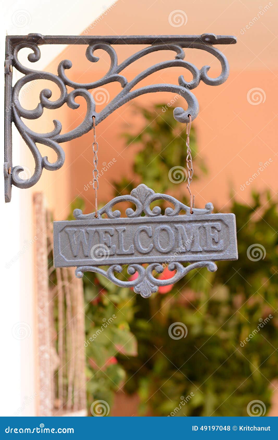 Welcome sign stock photo. Image of vintage, hotel, hospitality - 49197048