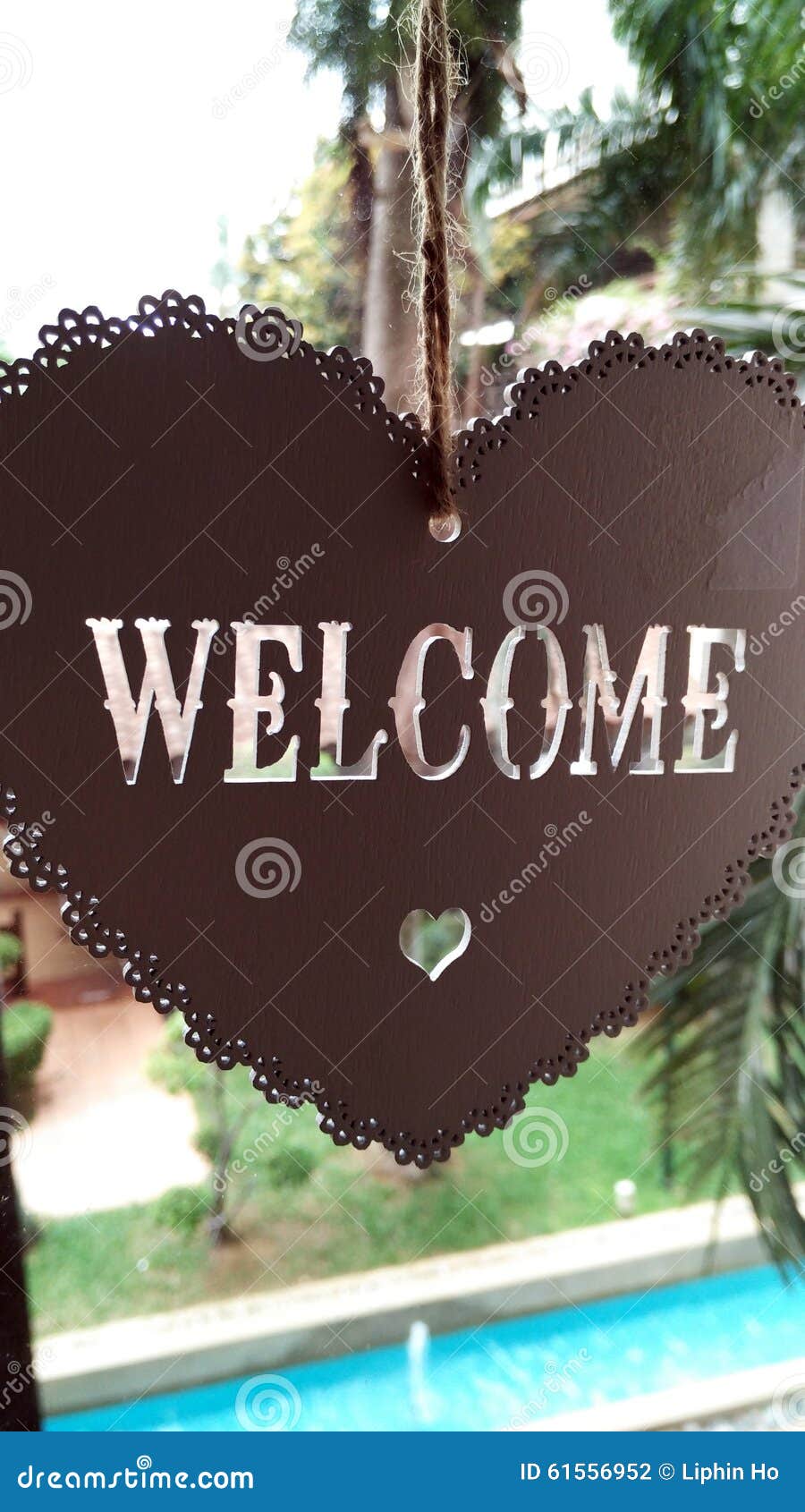 Welcome sign stock photo. Image of abode, architecture - 61556952