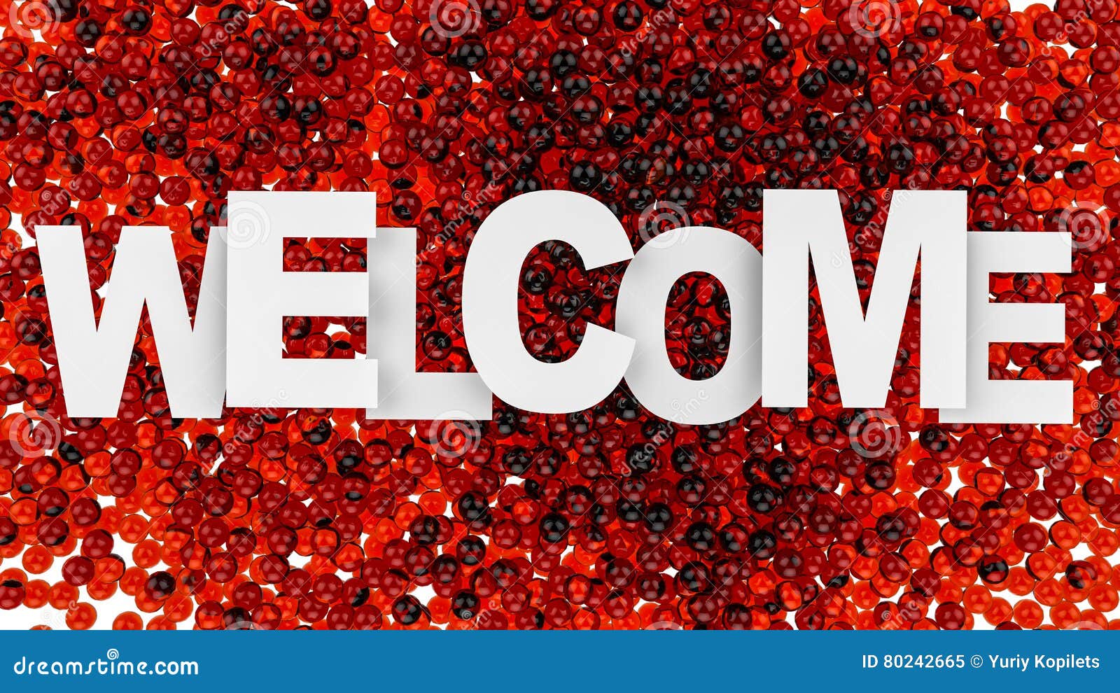 Welcome Sign Over Colorful Background. 3d Illustration. Stock ...