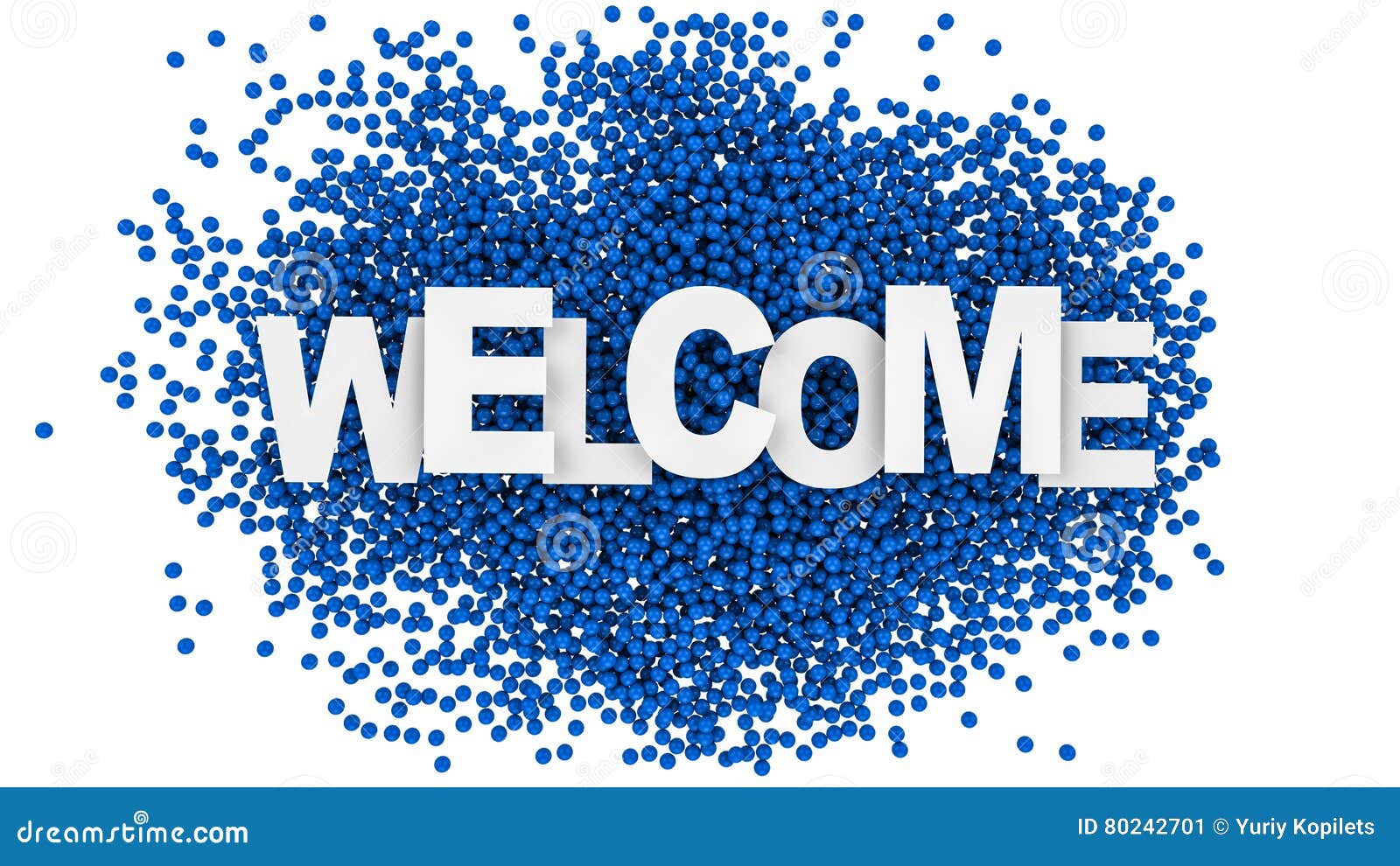 Welcome Sign Over Colorful Background. 3d Illustration. Stock ...