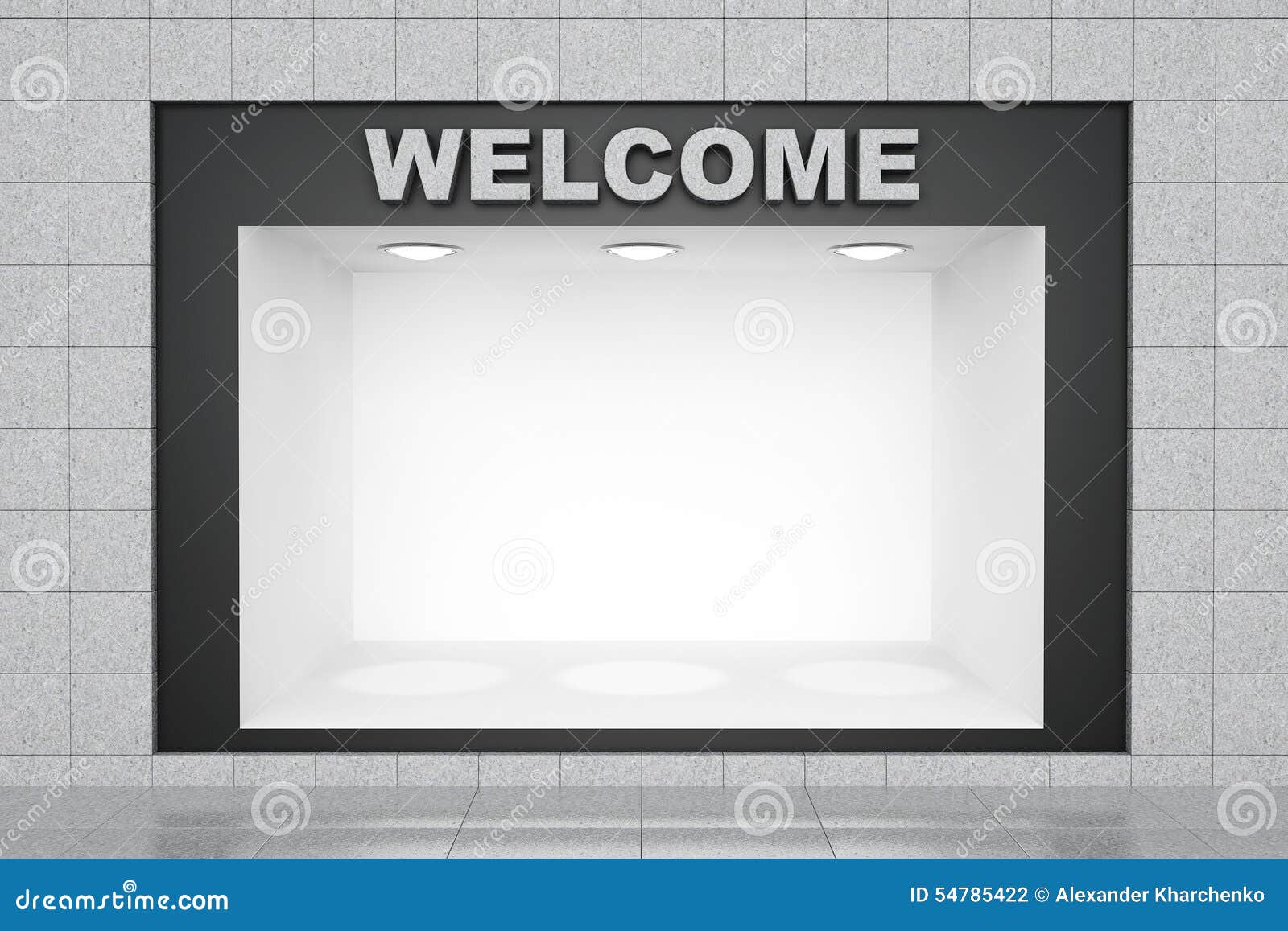 Welcome Sign on Stone Store Wall Stock Illustration - Illustration of ...