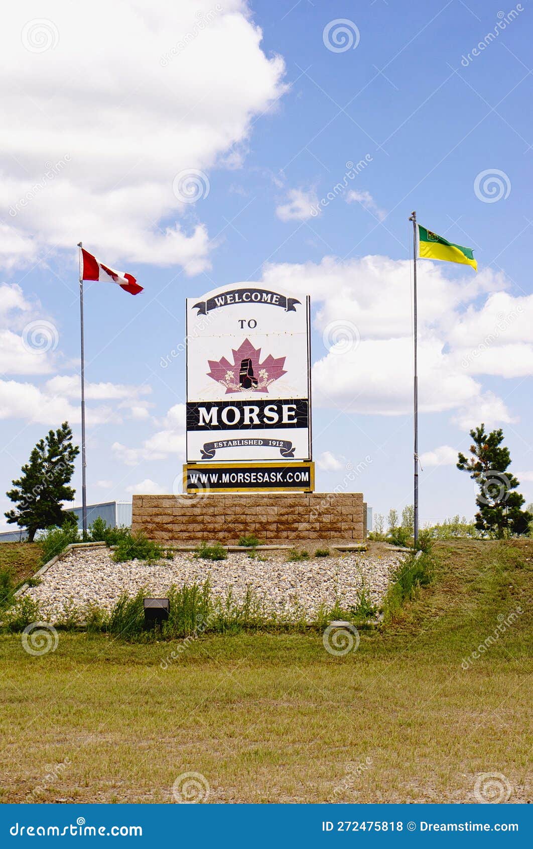 Welcome Sign for the Town of Morse Editorial Stock Photo - Image of ...