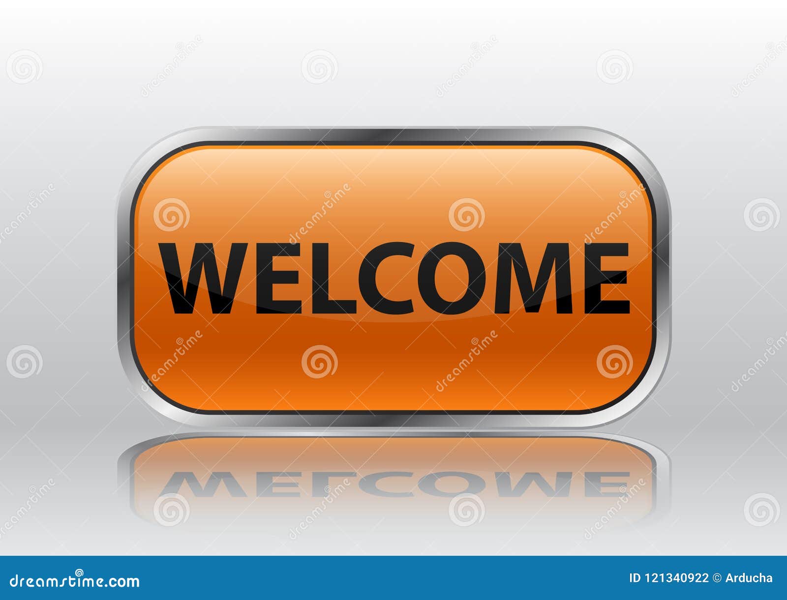 Welcome sign stock vector. Illustration of badge, button - 121340922