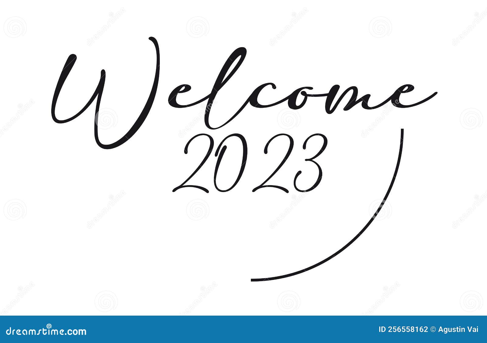 Welcome 2023 Sign On A White Background Vector Illustration ...