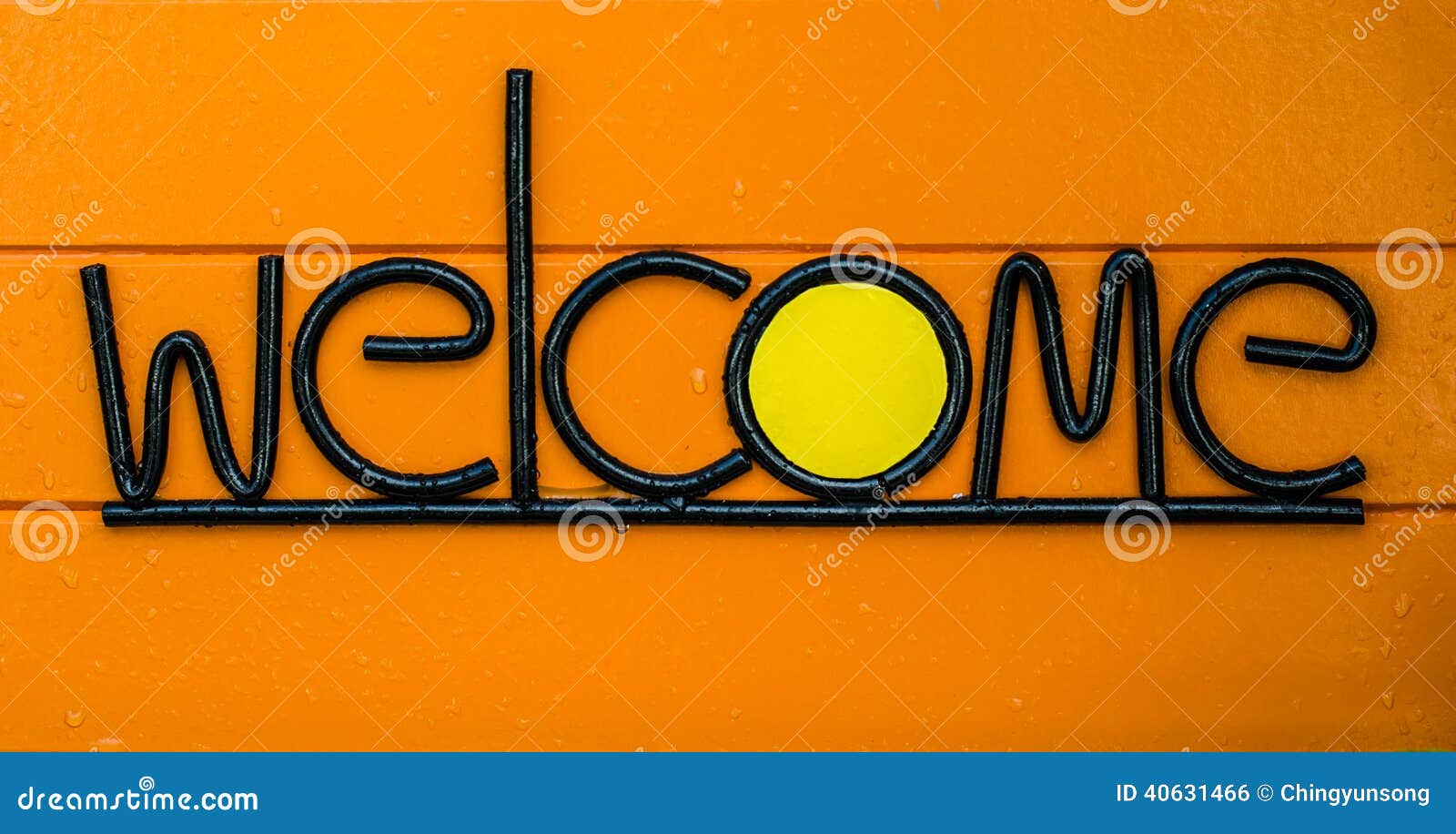 Welcome sign stock photo. Image of hang, fence, retro - 40631466