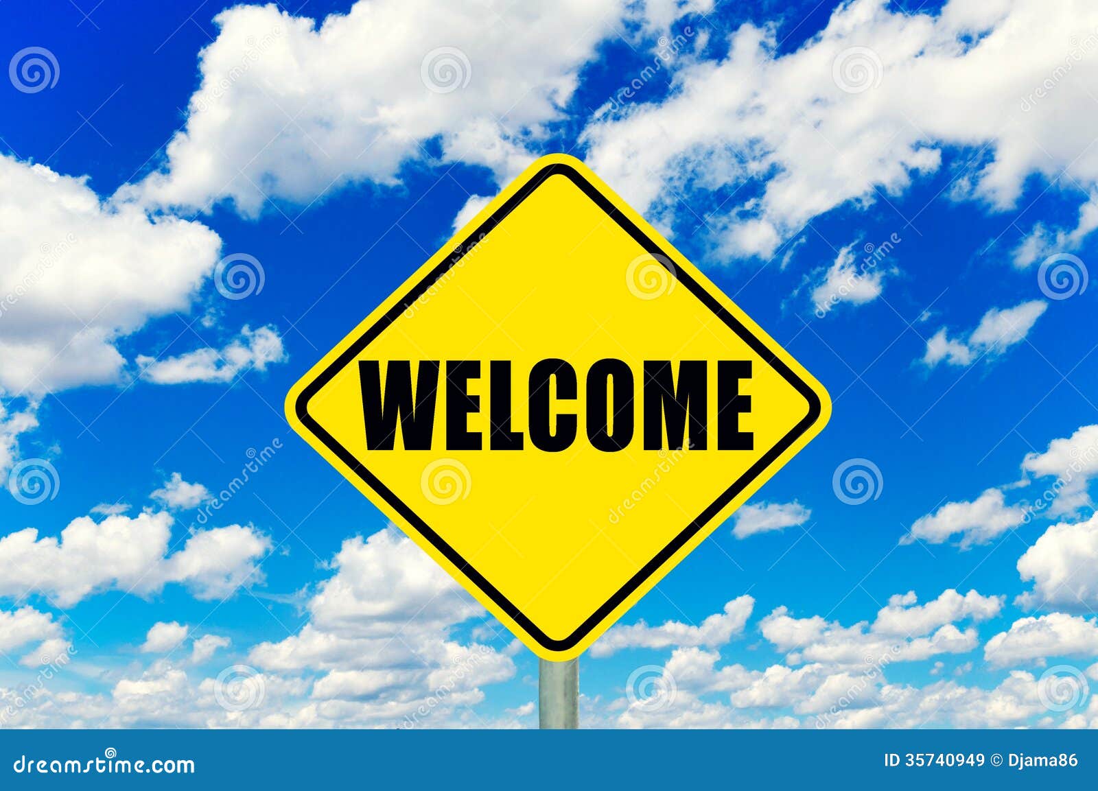 Welcome sign stock image. Image of full, idyllic, global - 35740949