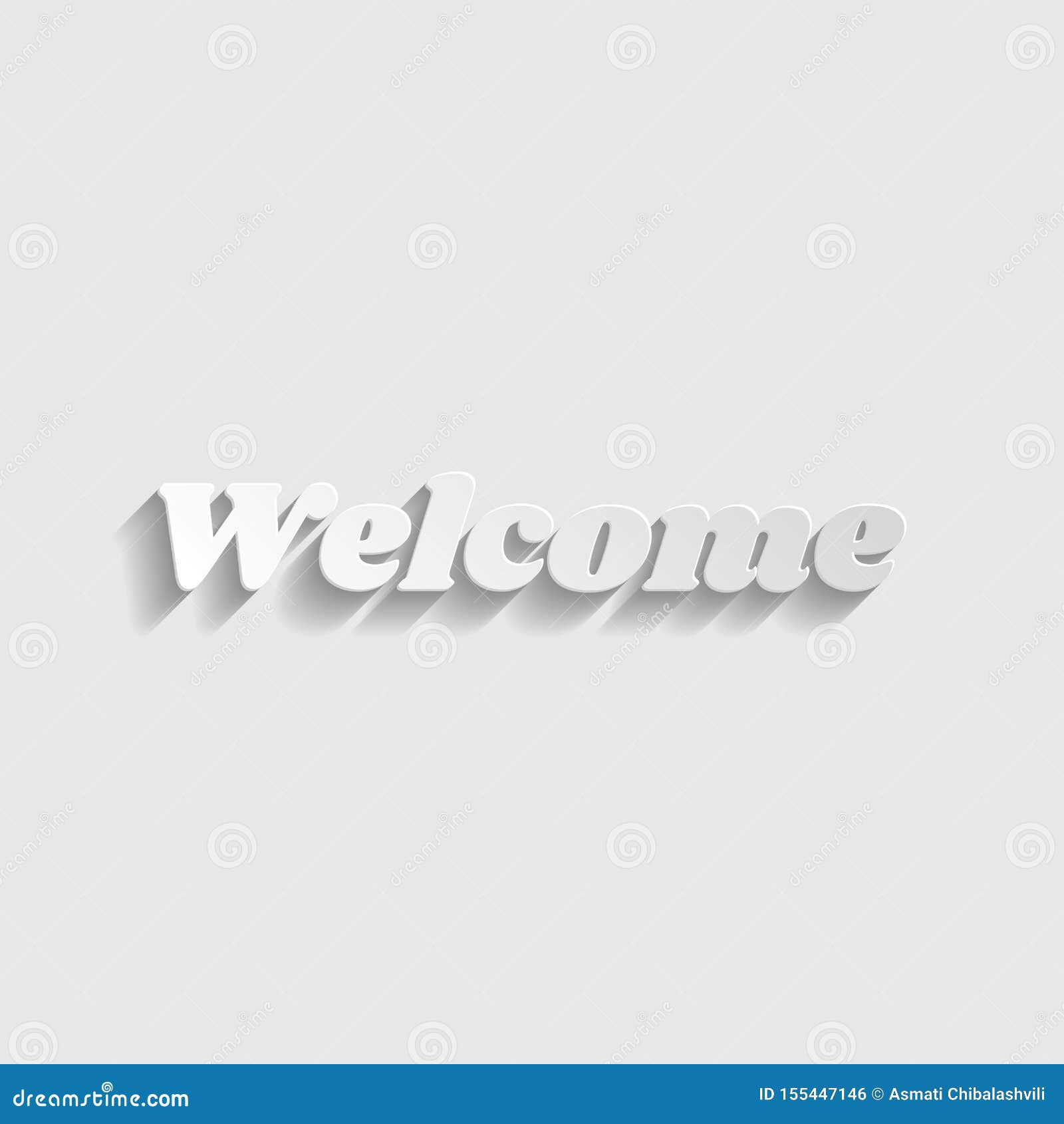 Welcome Slogan. Paper Style Icon. Illustration Stock Illustration ...