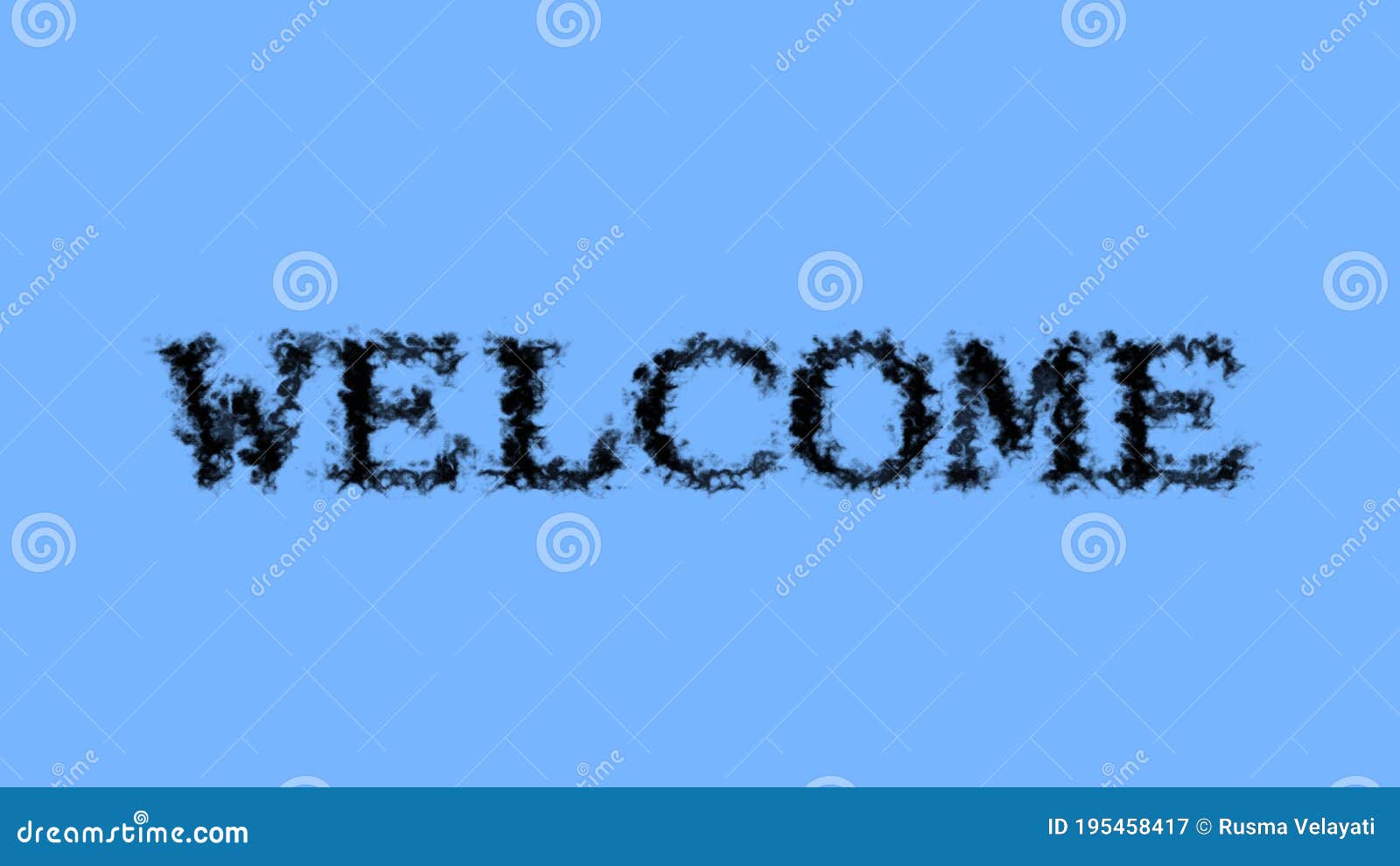 Welcome Smoke Text Effect Sky Isolated Background Stock Illustration ...