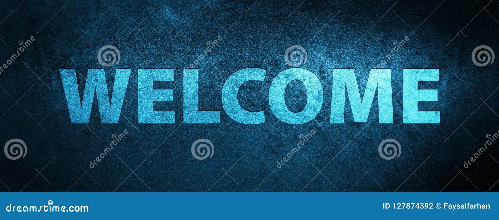 Welcome Special Blue Banner Background Stock Illustration ...