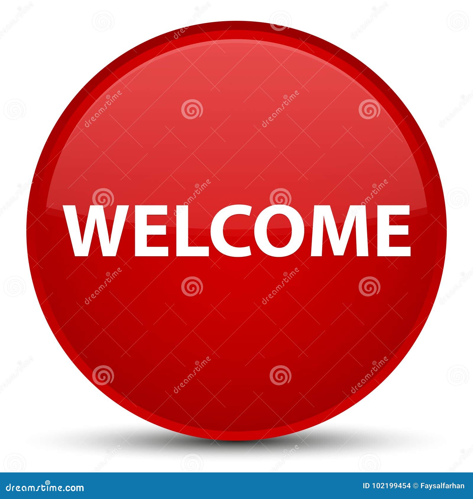 Welcome Special Red Round Button Stock Illustration - Illustration of ...