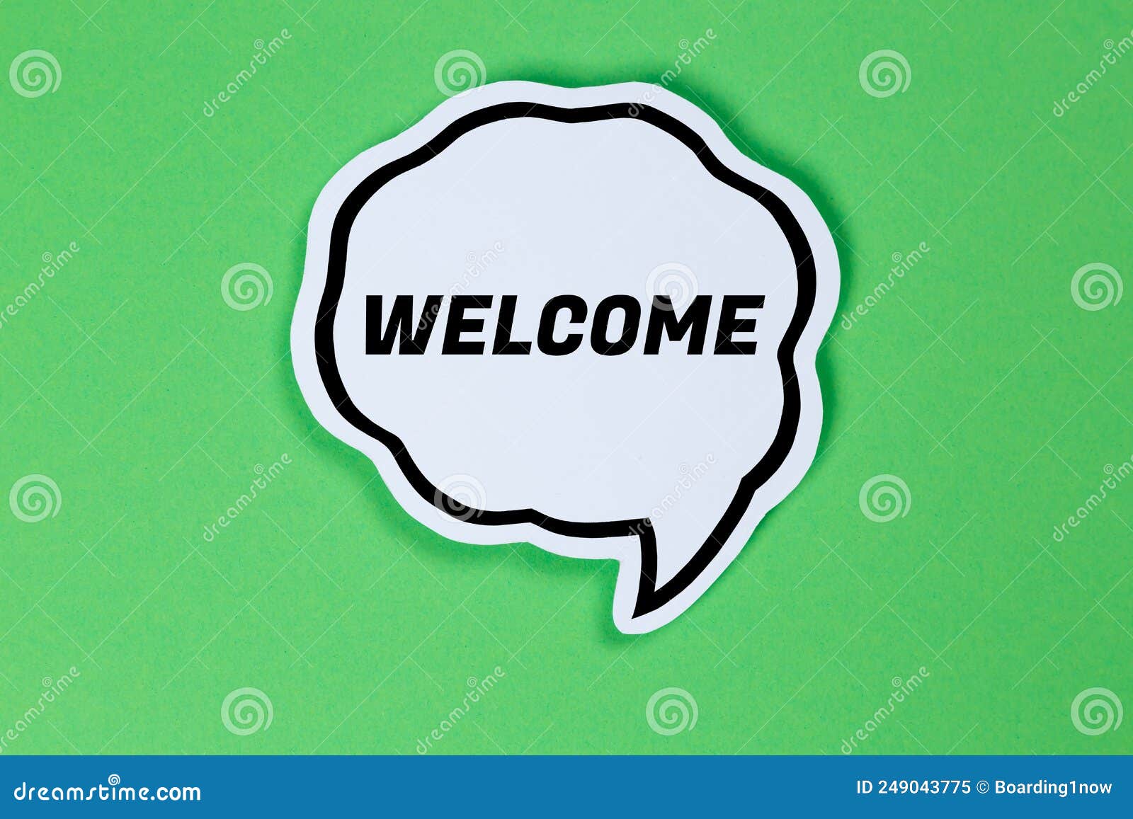 Welcome Speech Bubble Communication Concept Talking Saying Stock Image ...