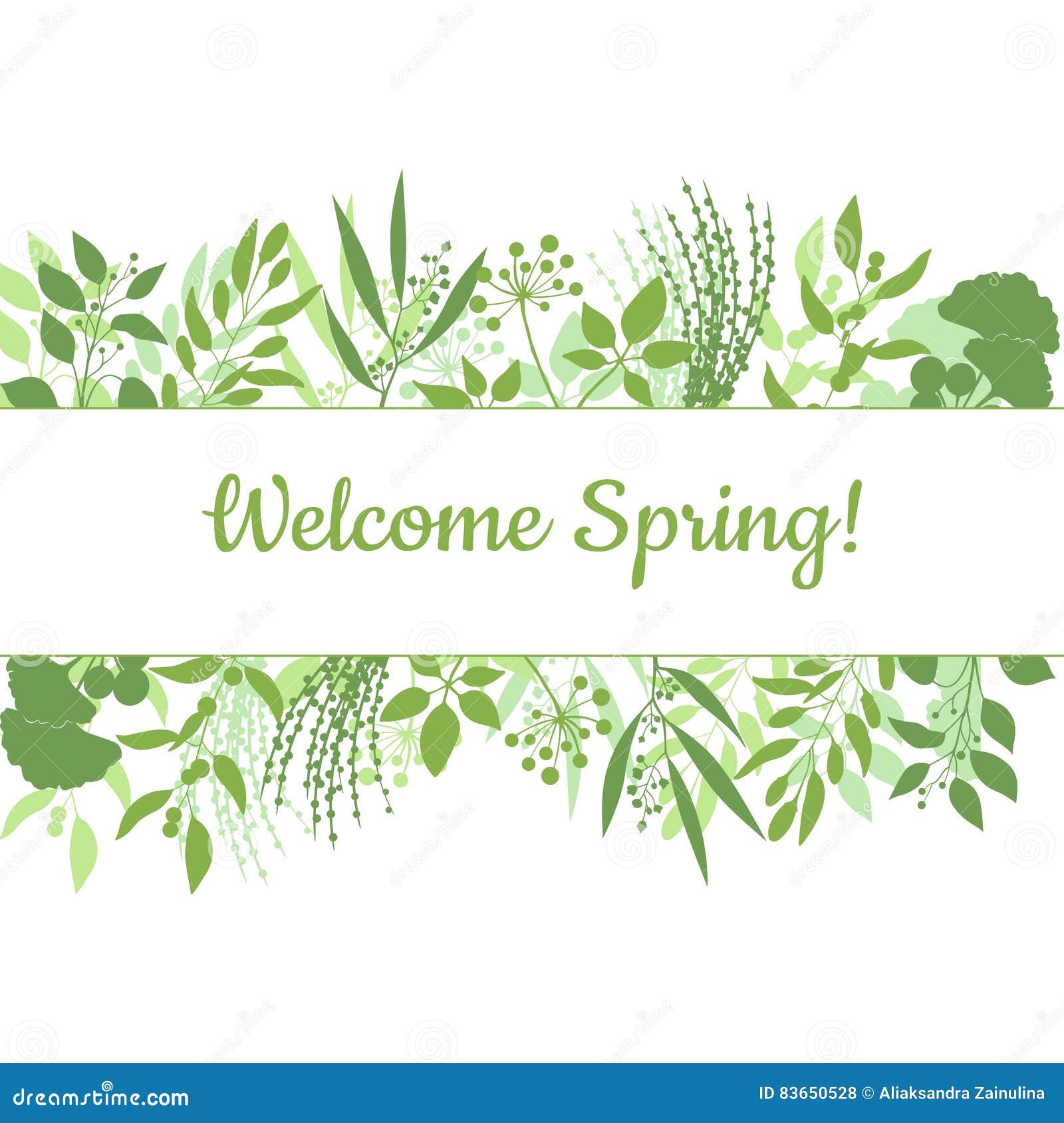 Welcome Spring Hand Lettering. Vector Inspirational Lettering ...
