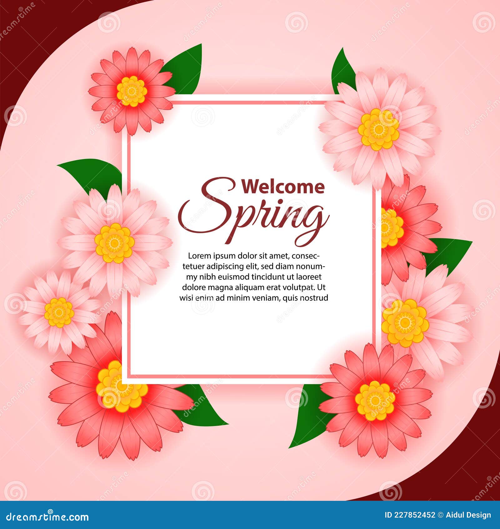 Welcome Spring Vector Illustration Stock Vector - Illustration of ...