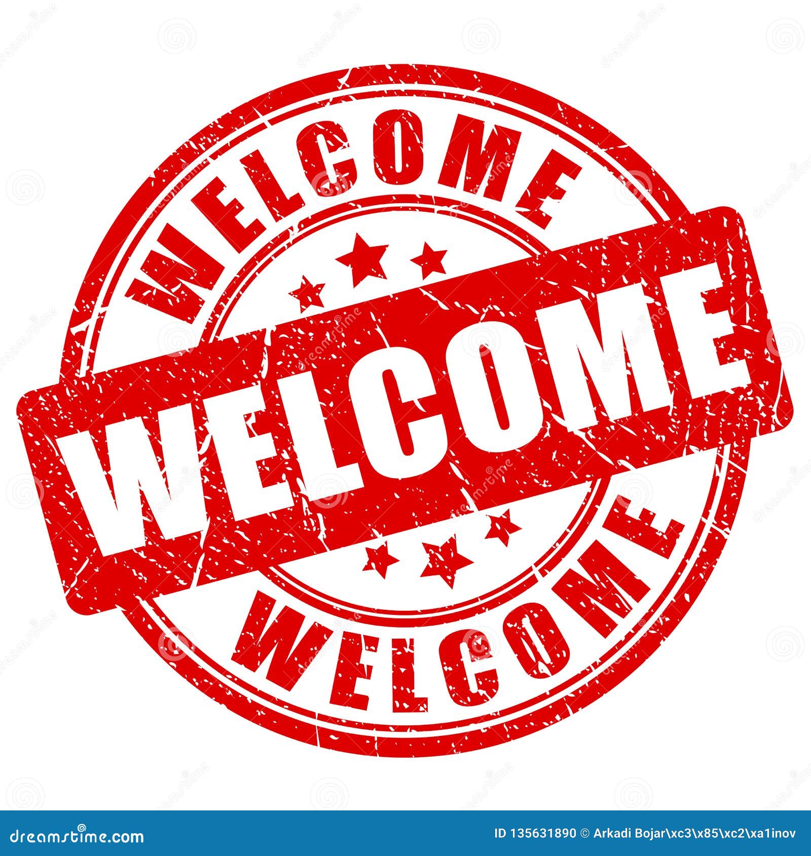 Welcome stamp stock vector. Illustration of icons, isolated - 135631890