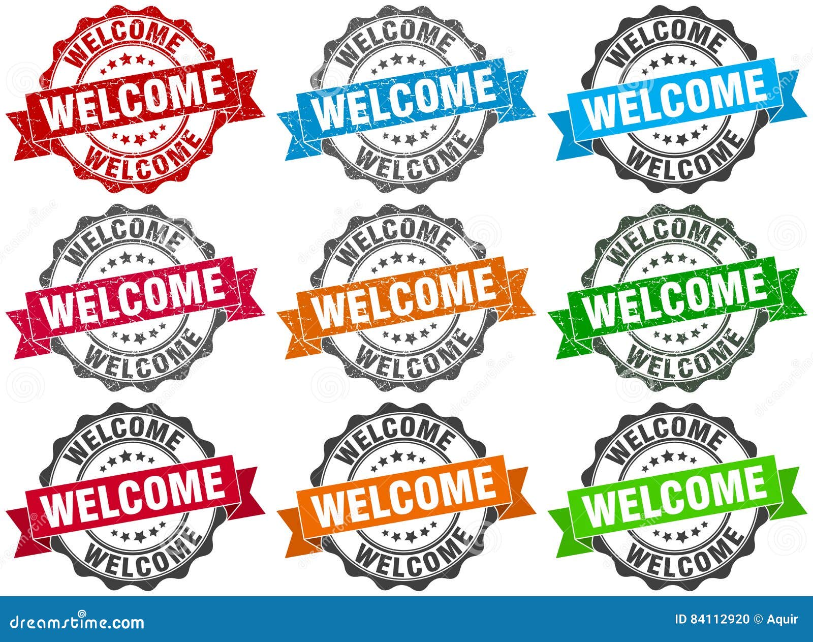 Welcome stamp. sign. seal stock vector. Illustration of label - 84112920