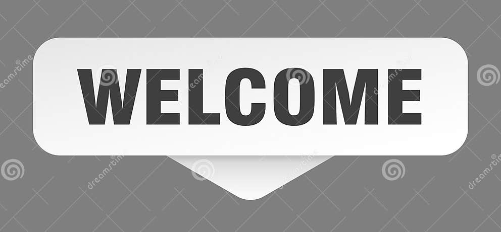 Welcome Sticker. Welcome Sign Isolated on Gray Background Stock Vector ...