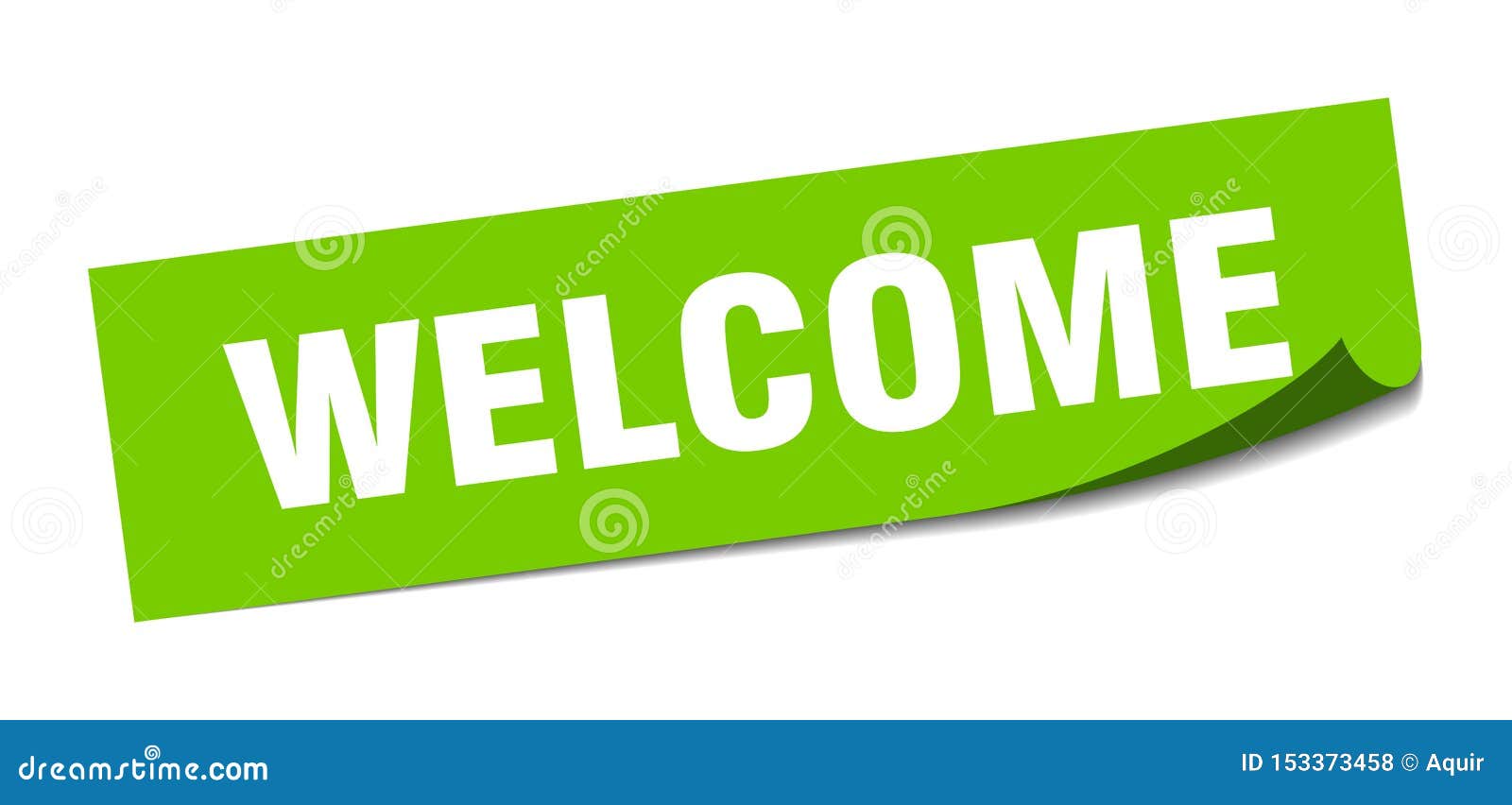 Welcome sticker. stock vector. Illustration of badge - 153373458