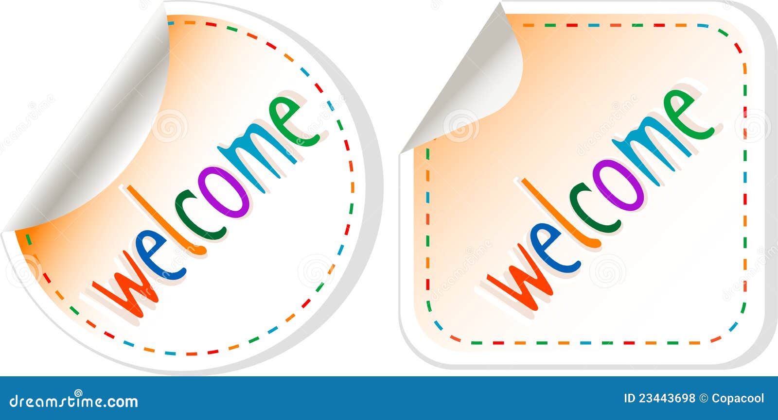 Welcome stickers label set stock illustration. Illustration of business ...