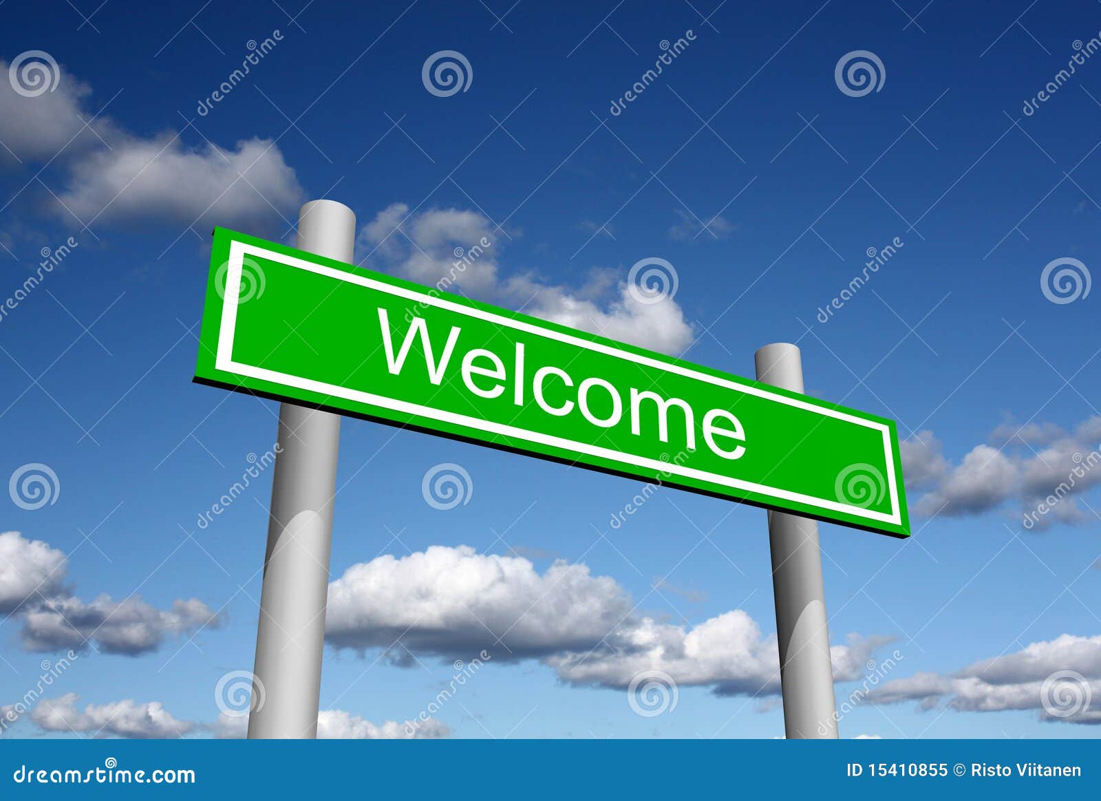 Welcome street sign stock image. Image of board, pole - 15410855