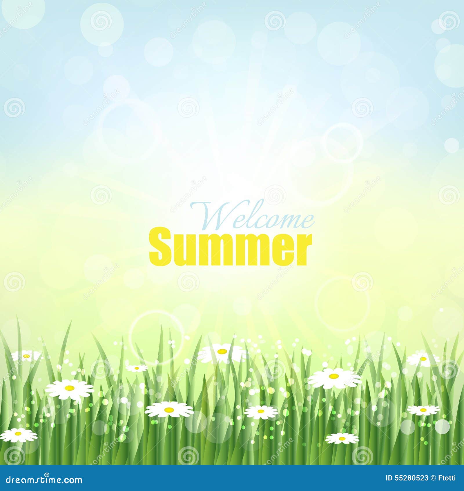 Welcome Summer Banner Isolated On Sea And Beach Background. Banner ...