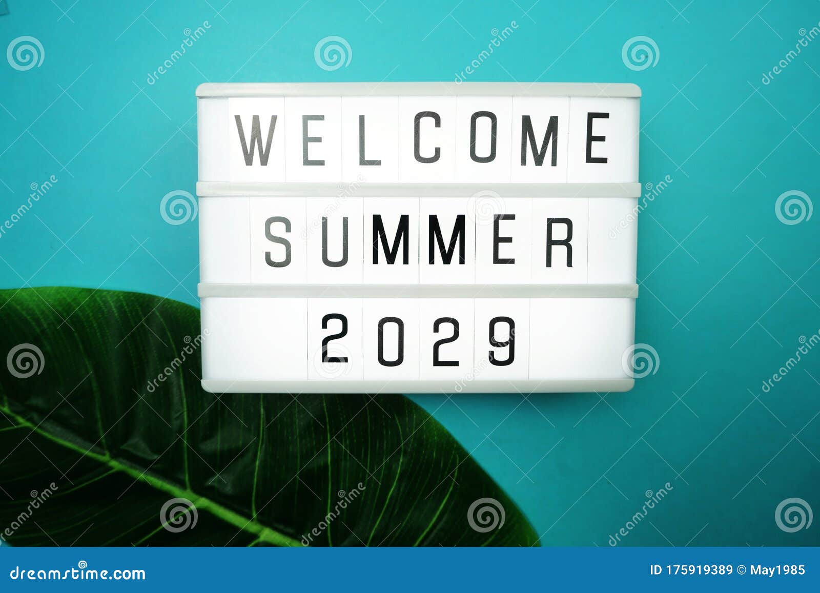 Welcome Summer 2029 Word in Light Box Stock Image - Image of quote ...