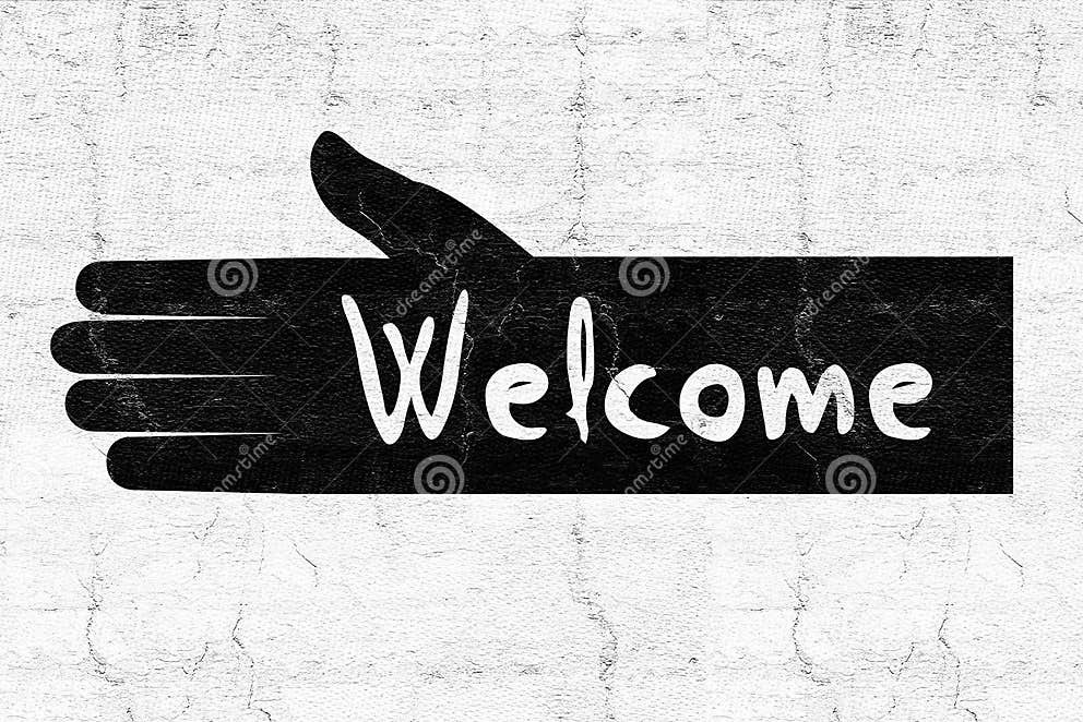 Welcome symbol stock illustration. Illustration of speech - 97862058