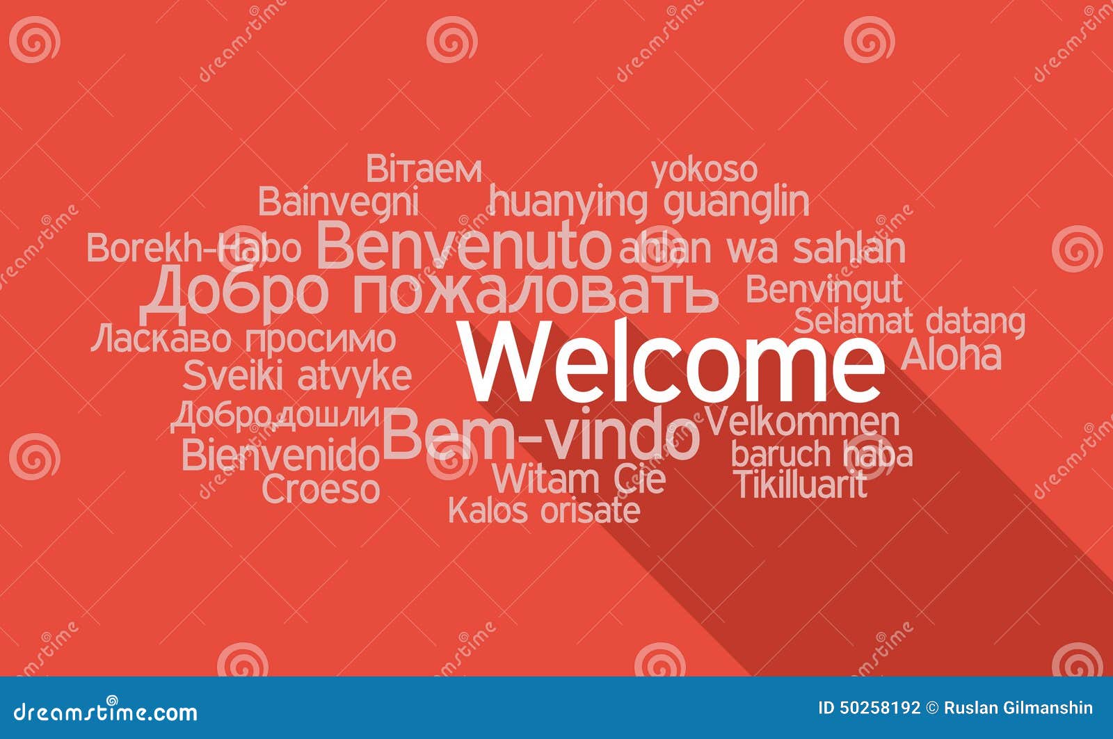 Welcome Tag Cloud stock vector. Illustration of greetings - 50258192