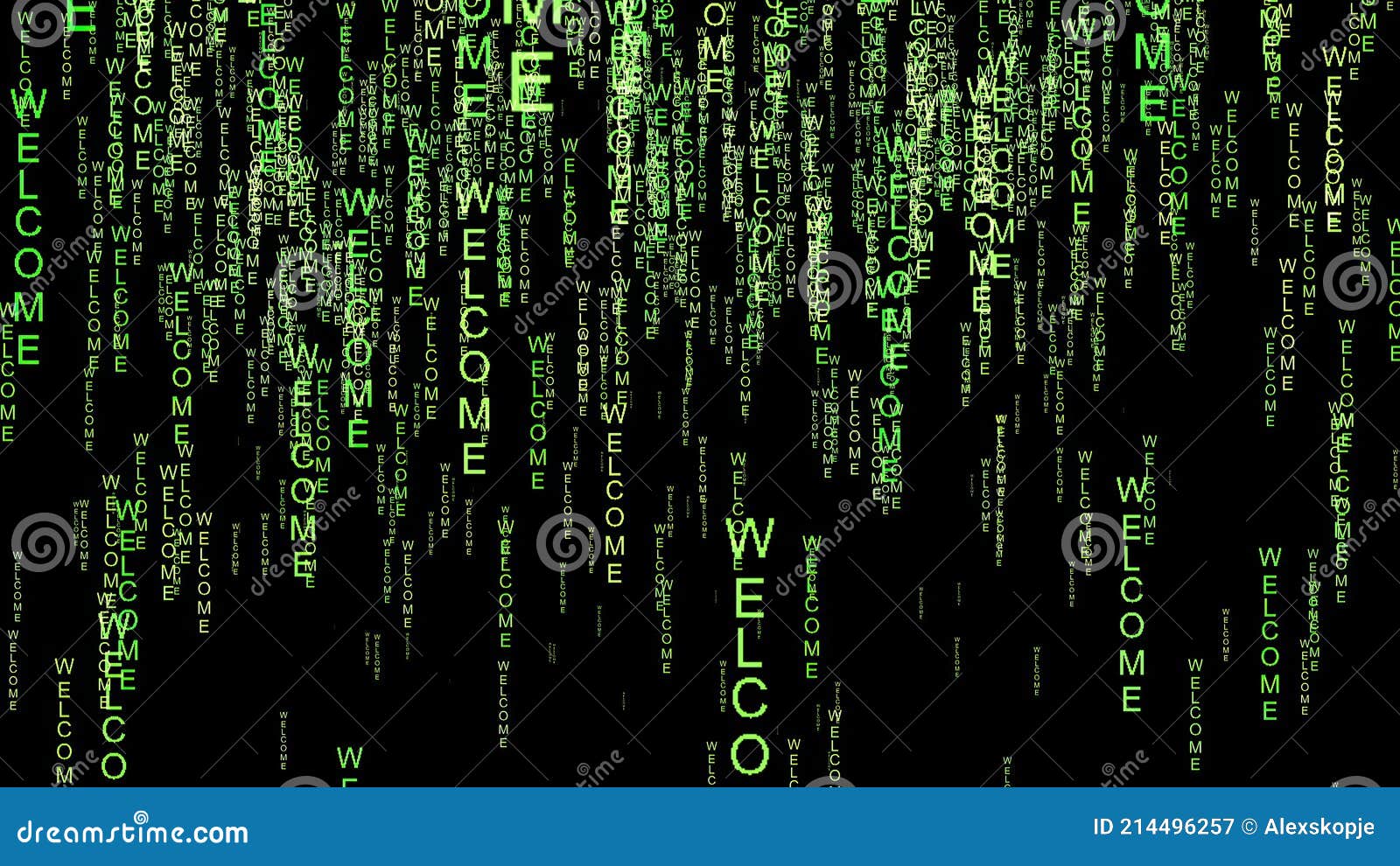 Welcome Text Code on the Web Stock Illustration - Illustration of ...