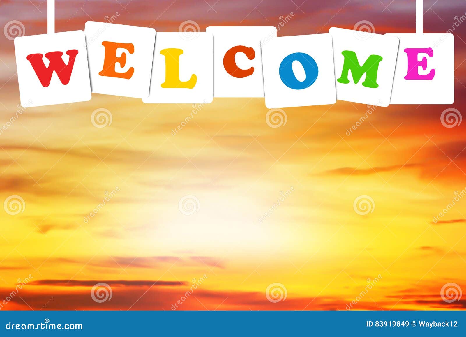 Welcome Text Concept stock image. Image of greeting, good - 83919849