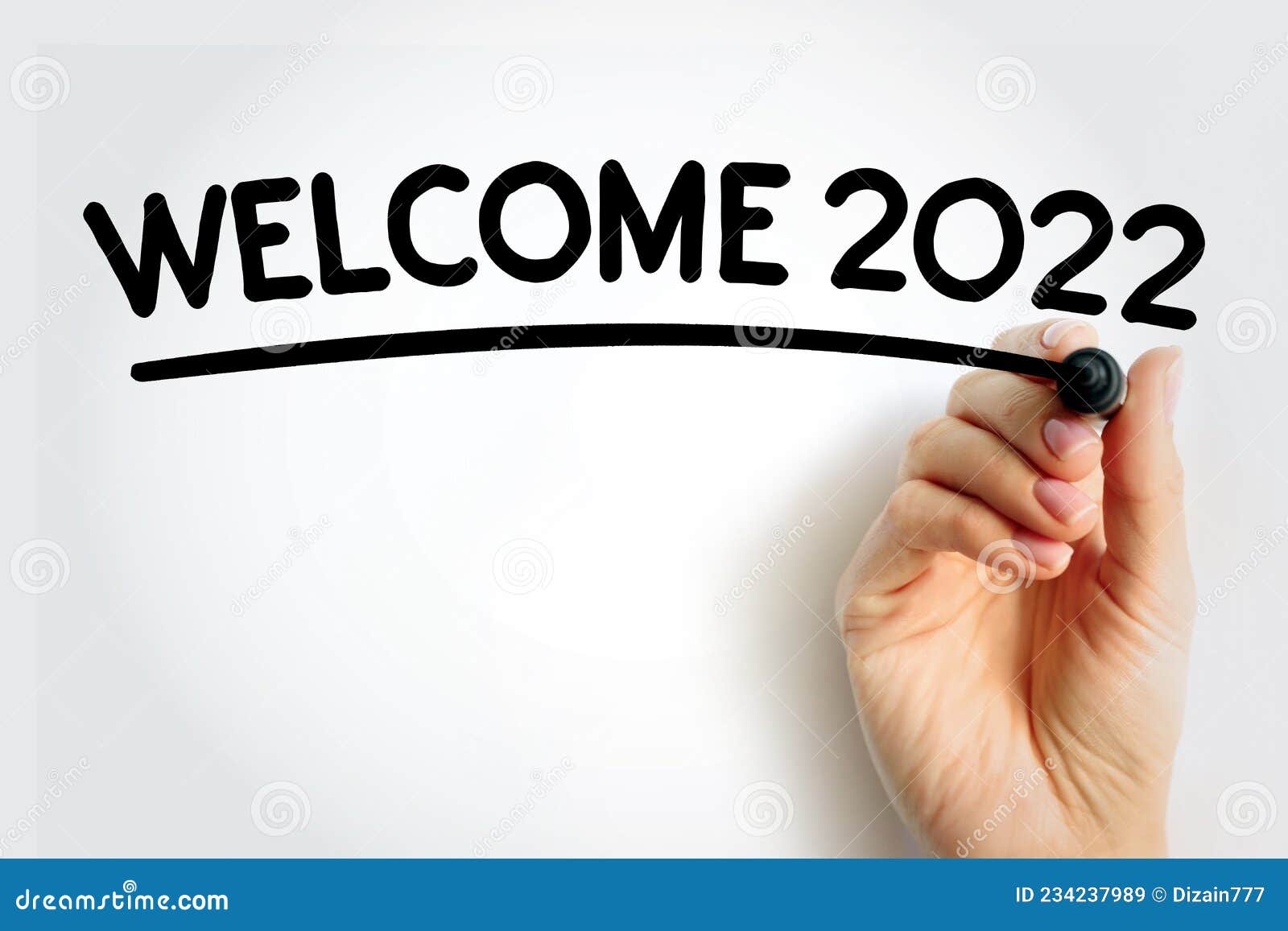 WELCOME 2022 Text with Marker, Conceptual Background Stock Image ...