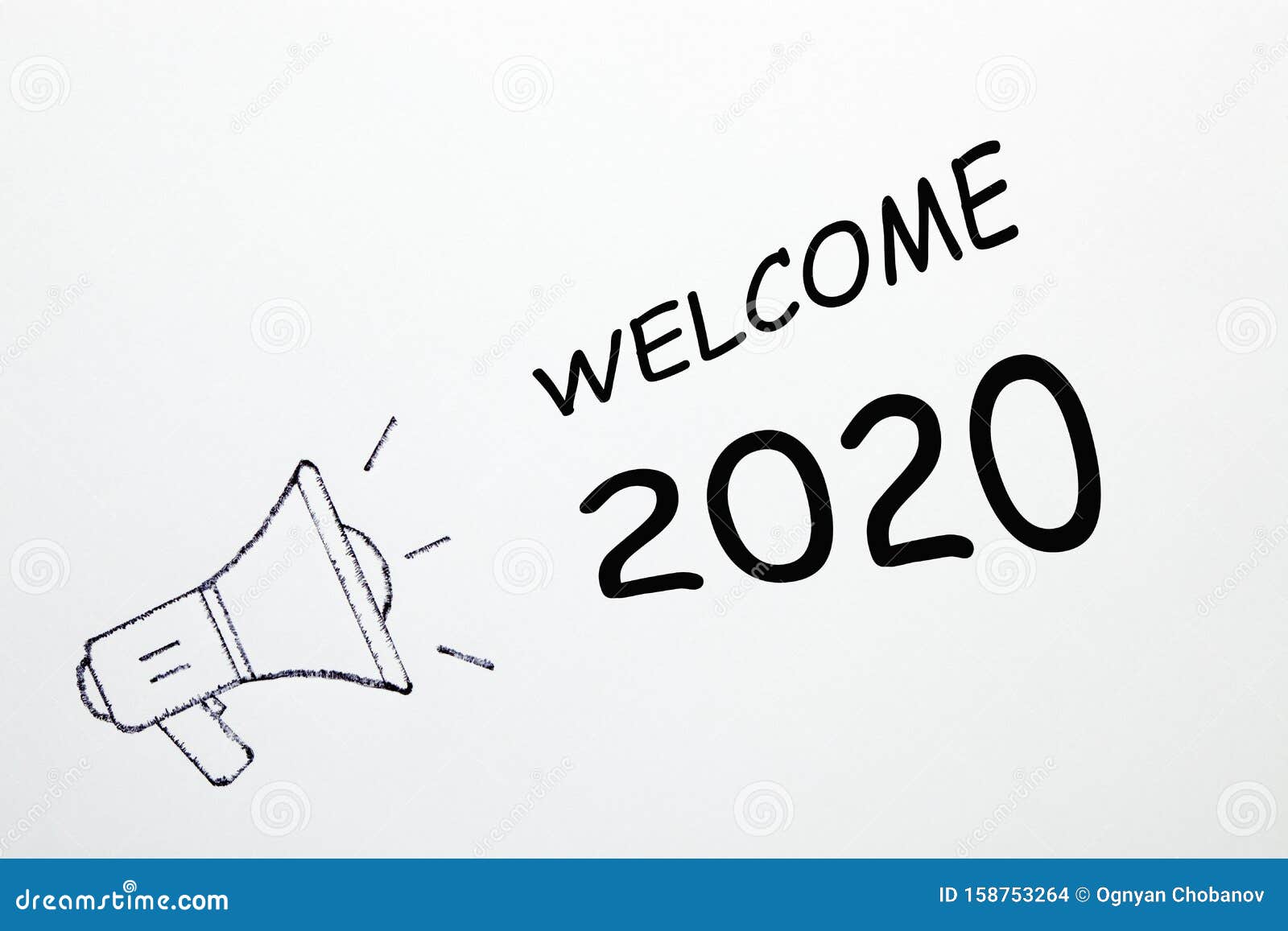 Welcome 2020 With Hand Royalty-Free Stock Photography | CartoonDealer ...
