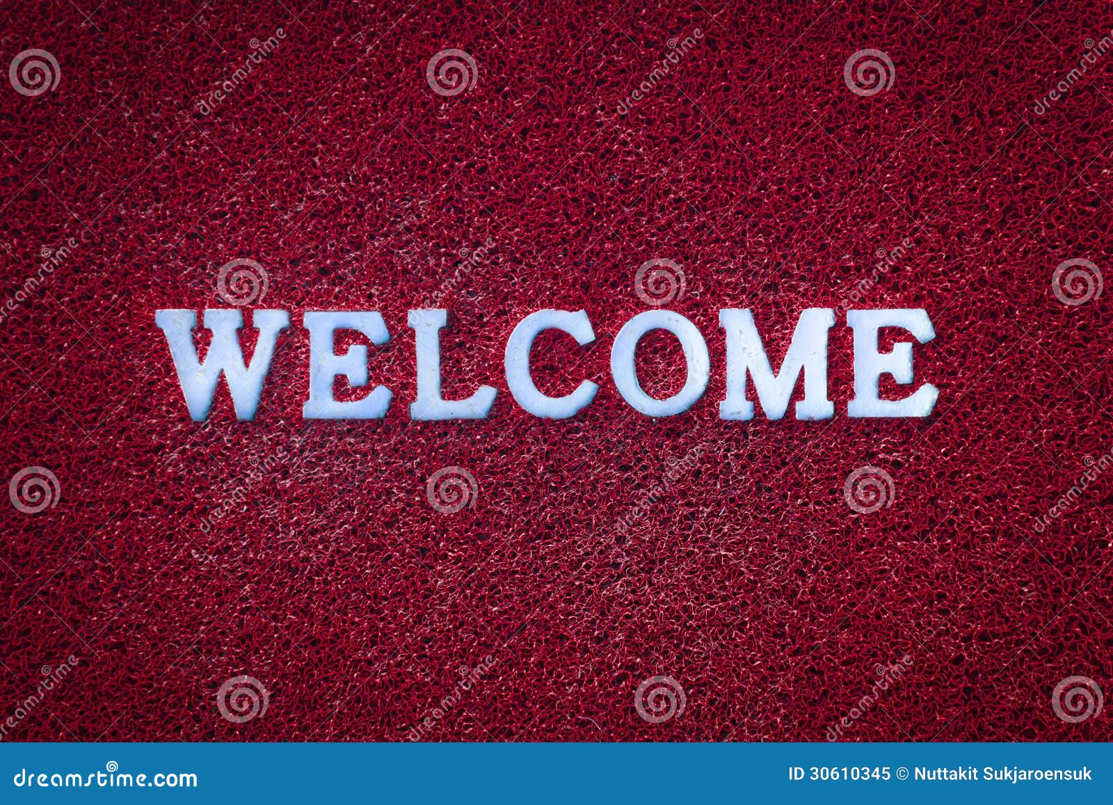 Welcome Text on Red Carpet stock image. Image of welcome - 30610345