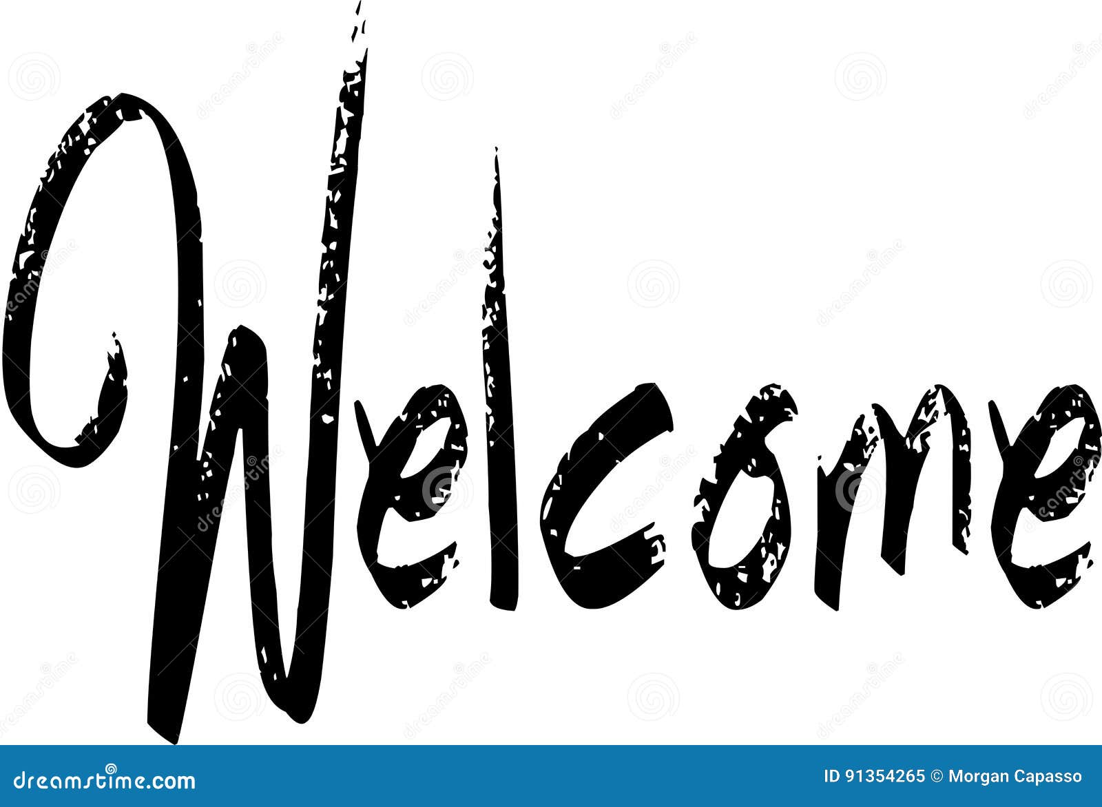 Welcome Text Sign Illustration Stock Illustration - Illustration of ...