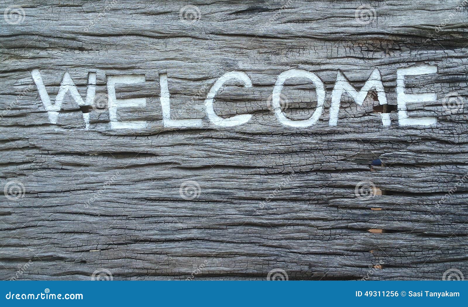 Welcome Text on the Wooden Background Stock Photo - Image of word ...