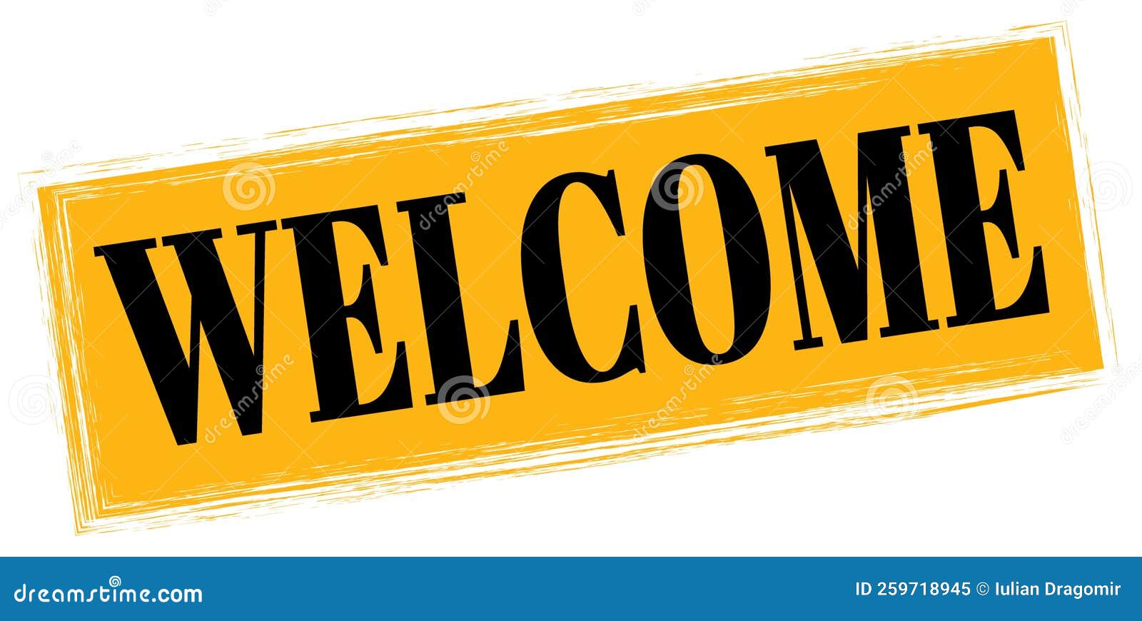 WELCOME Text Written on Orange-black Stamp Sign Stock Illustration ...