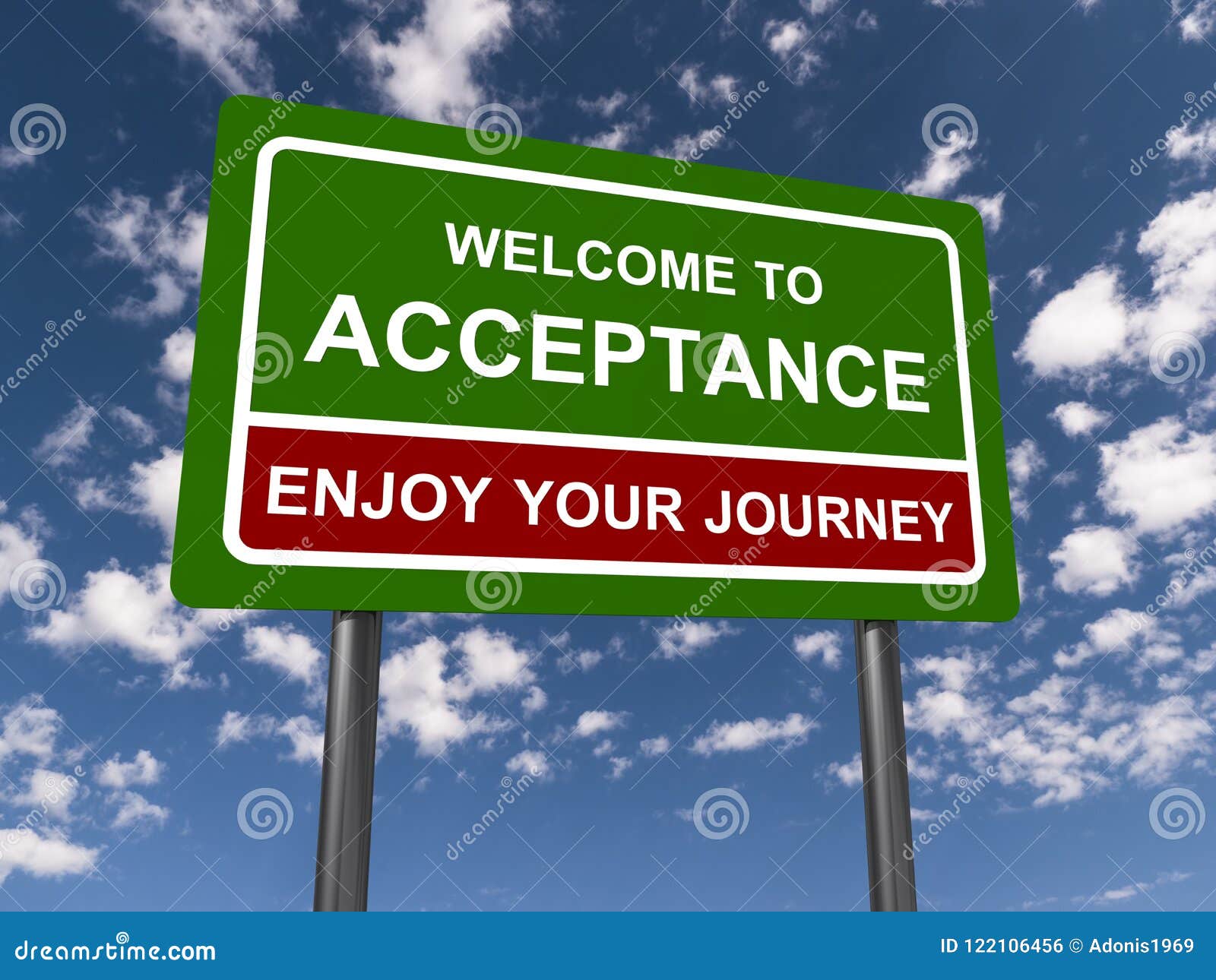Welcome To Acceptance Sign stock illustration. Illustration of ...
