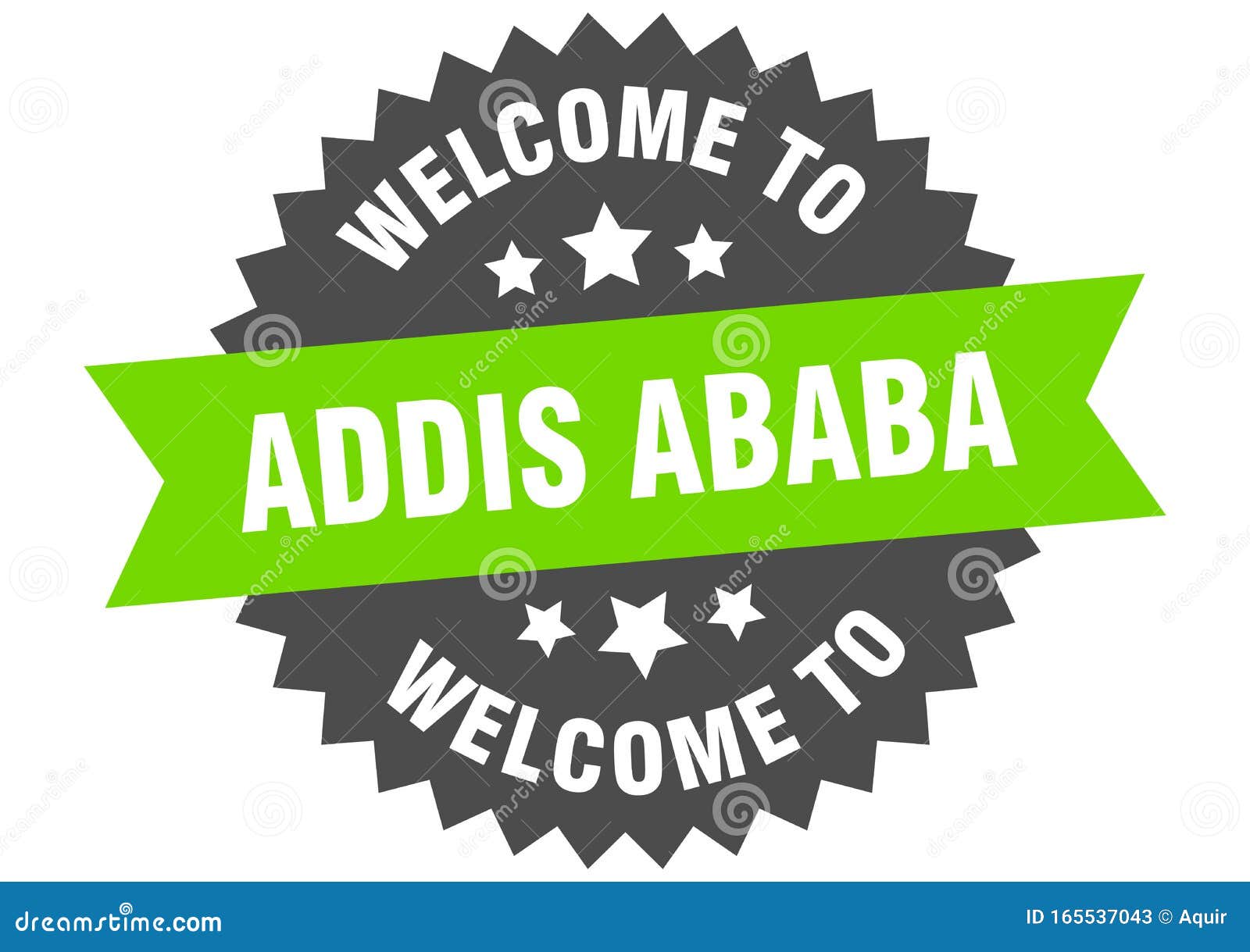 Welcome To Addis Ababa. Welcome To Addis Ababa Isolated Sticker Stock ...