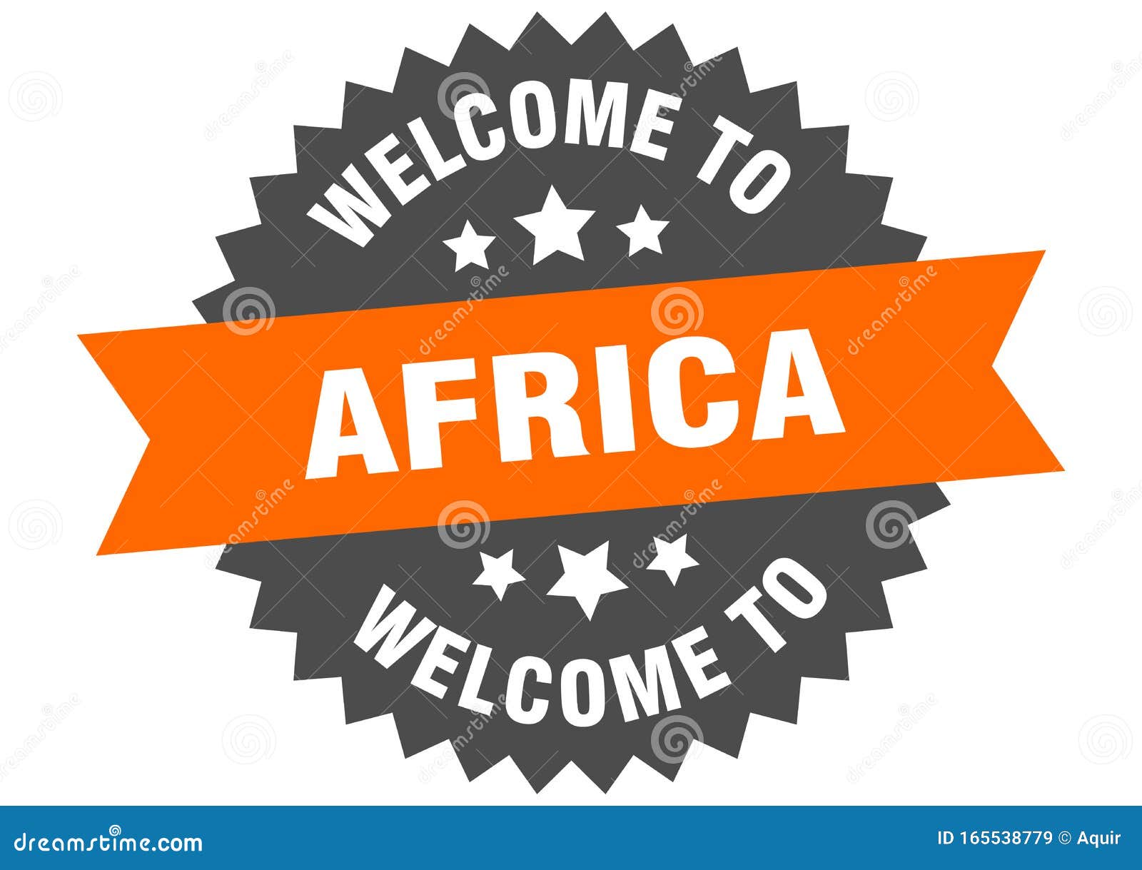 Welcome To Africa. Welcome To Africa Isolated Sticker Stock Vector ...