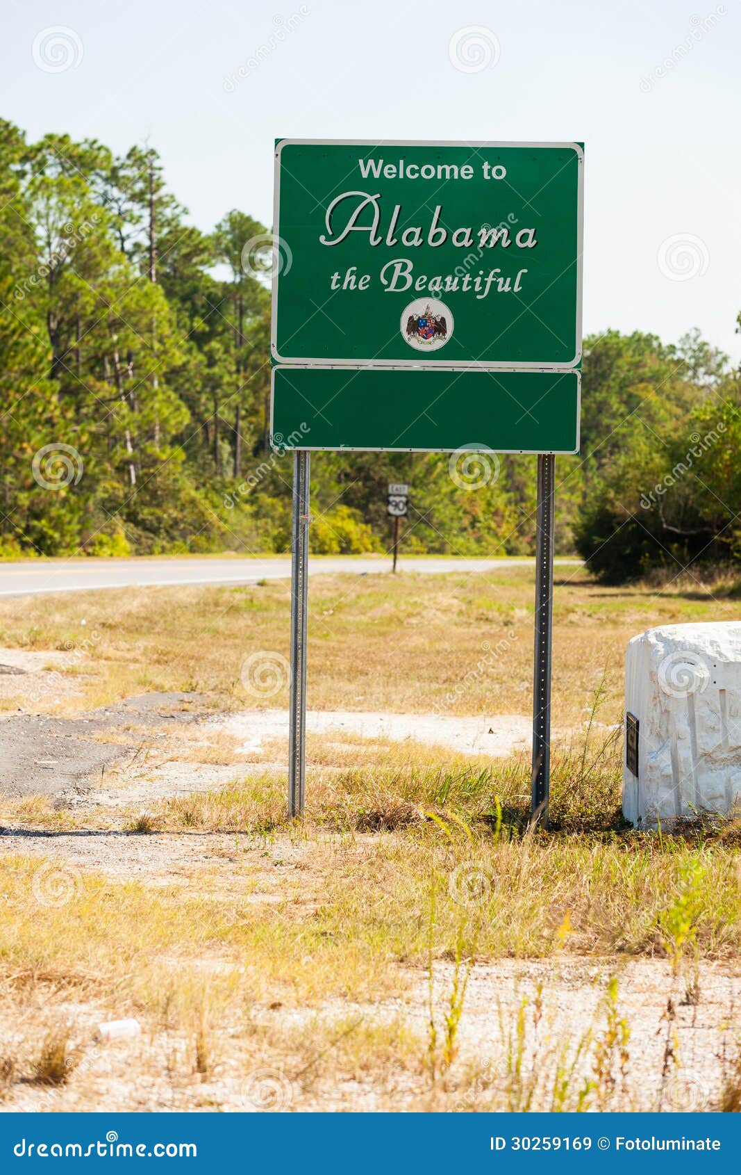 Alabama stock image. Image of sign, trees, alabama, ninety - 30259169