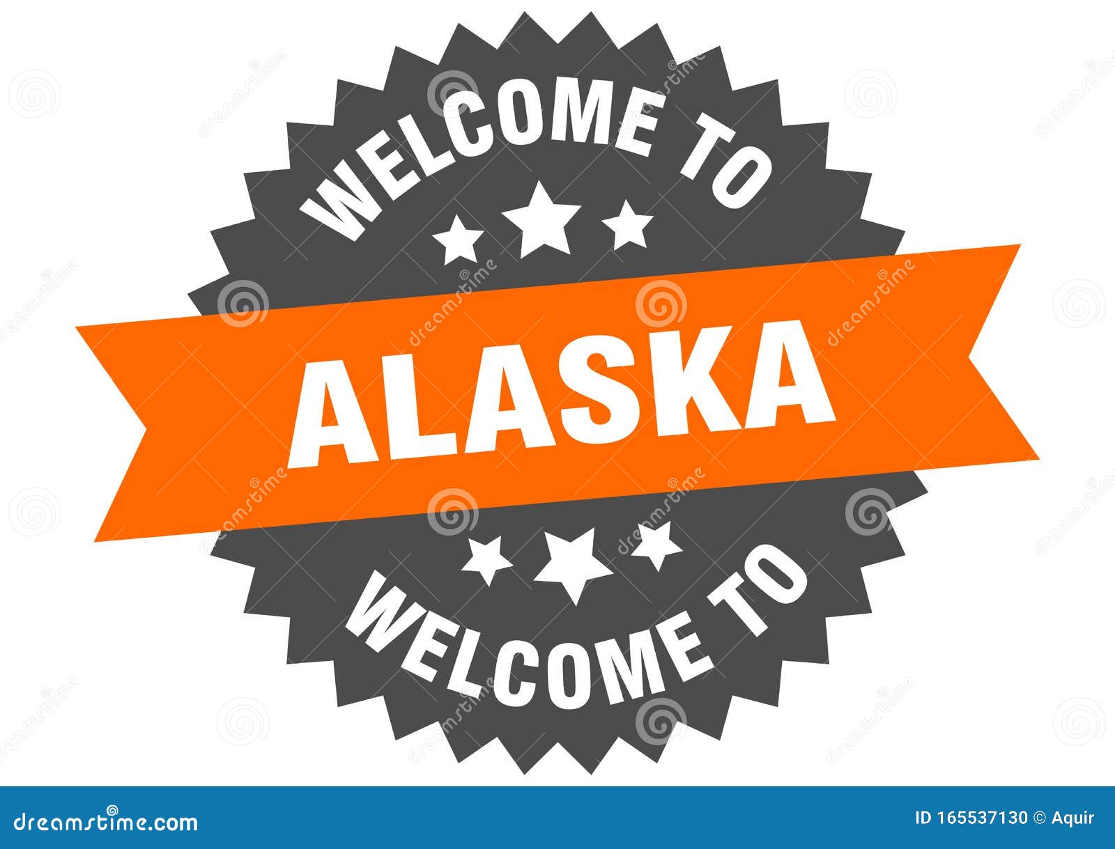 Welcome To Alaska. Welcome To Alaska Isolated Sticker Stock Vector ...