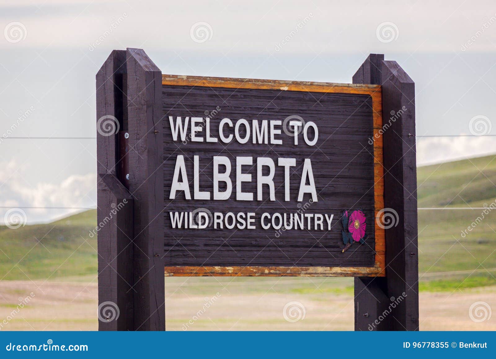 Welcome to Alberta sign stock image. Image of canada - 96778355