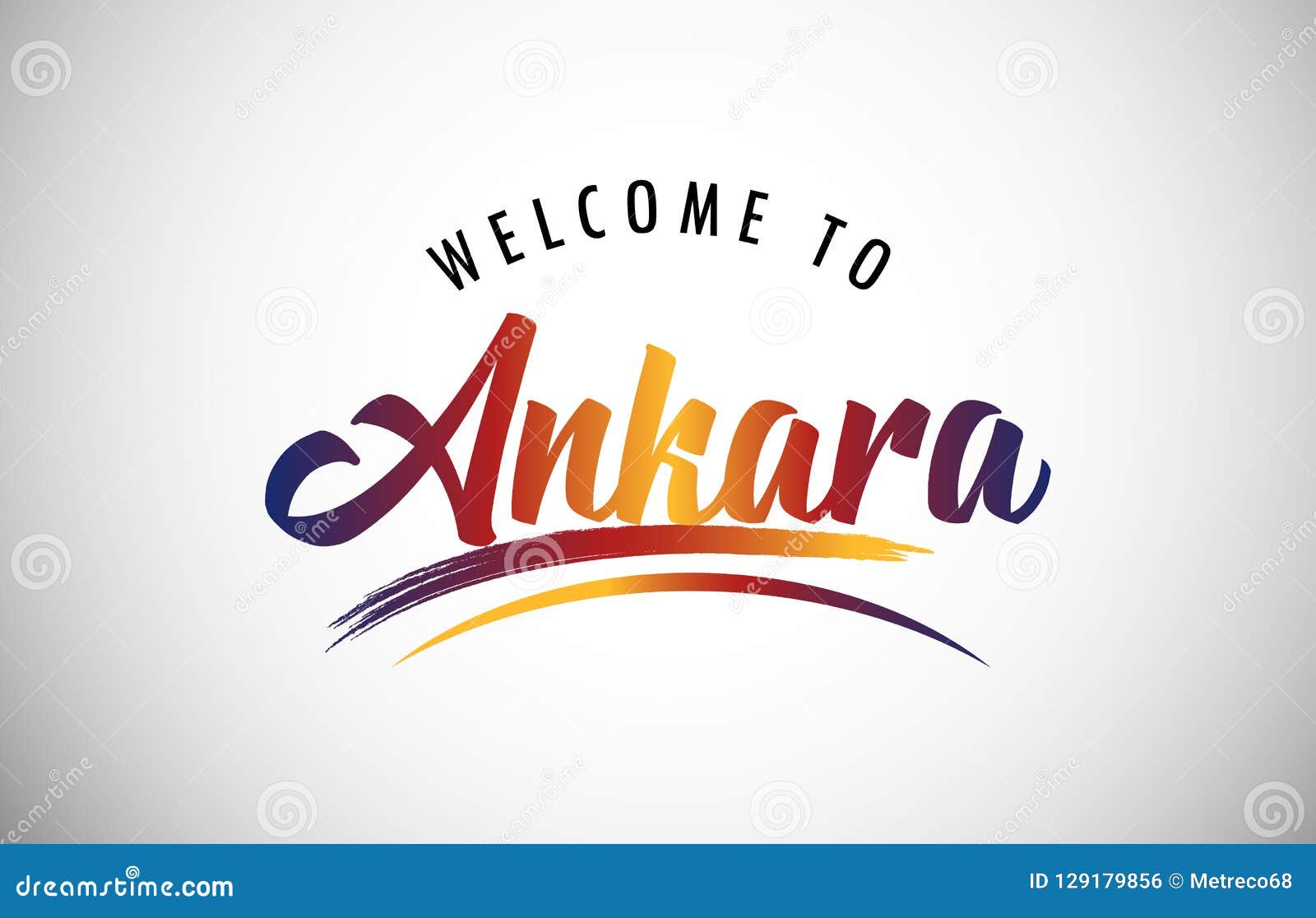 Welcome to Ankara stock vector. Illustration of modern - 129179856
