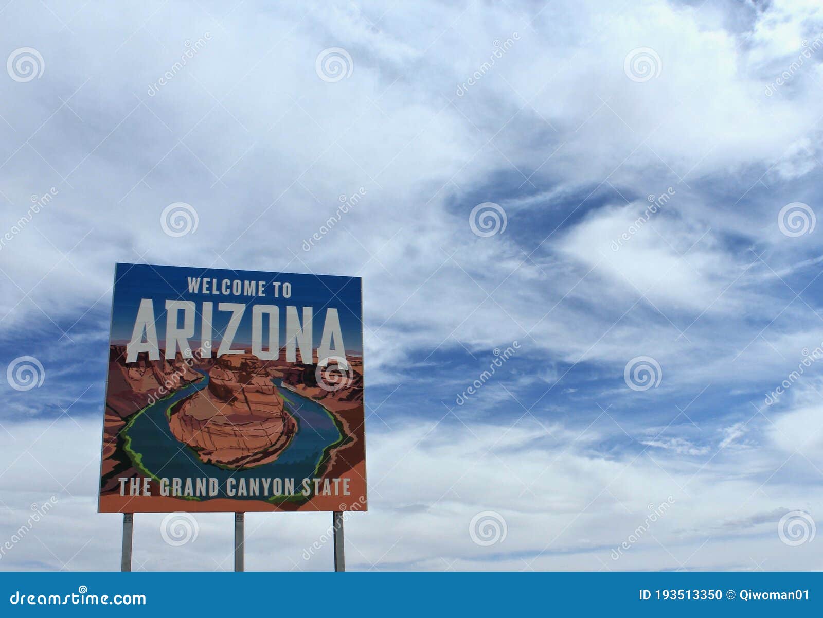 Welcome to Arizona Sign stock photo. Image of highway - 193513350