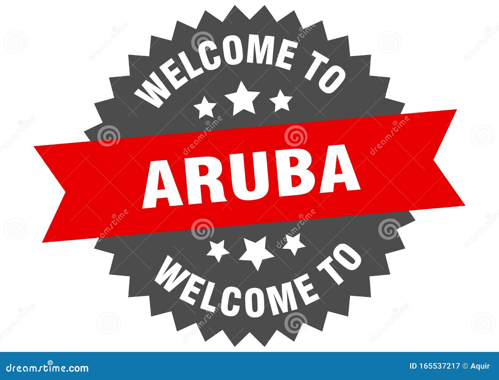 Welcome To Aruba. Welcome To Aruba Isolated Sticker Stock Vector ...