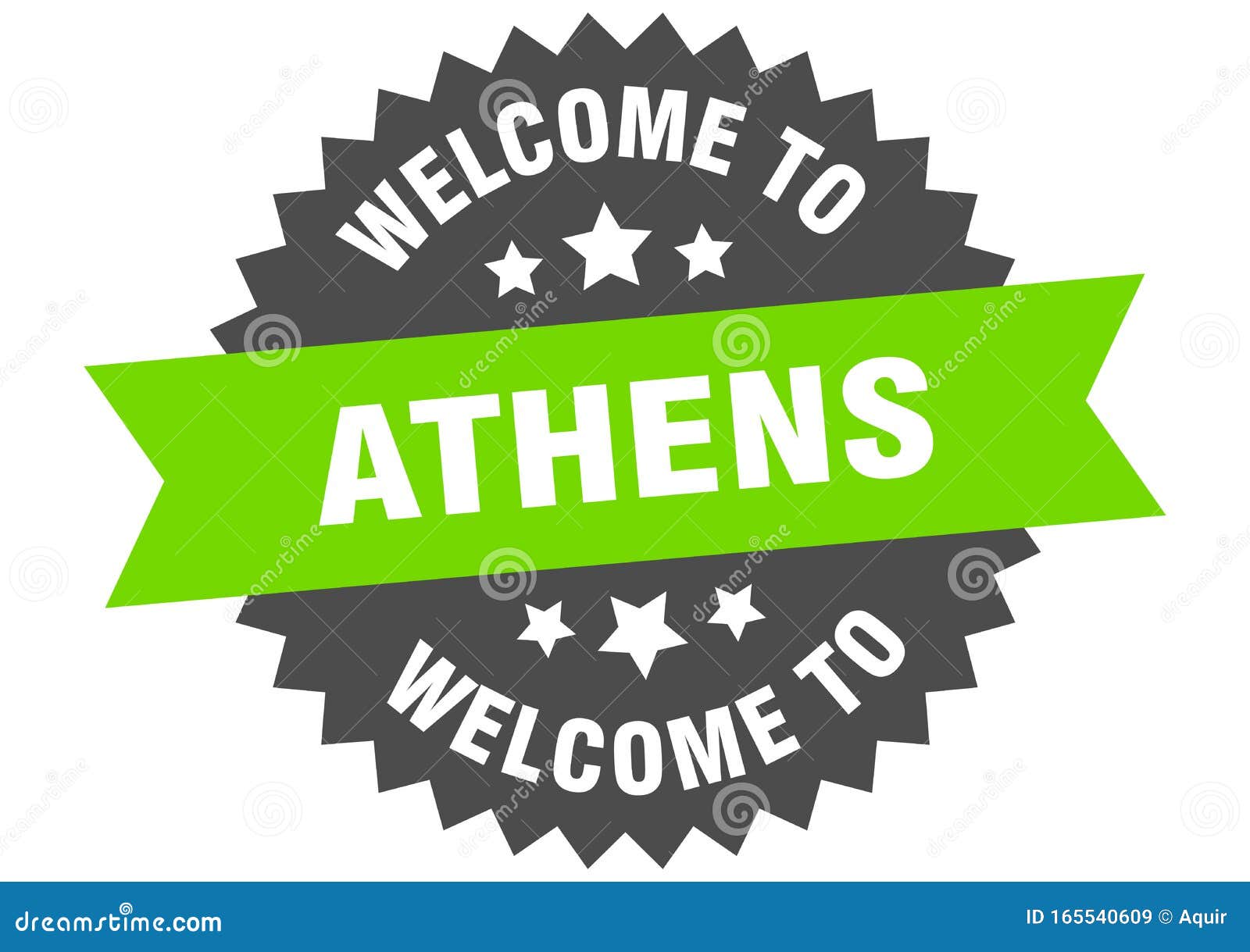 Welcome To Athens. Welcome To Athens Isolated Sticker Stock Vector ...