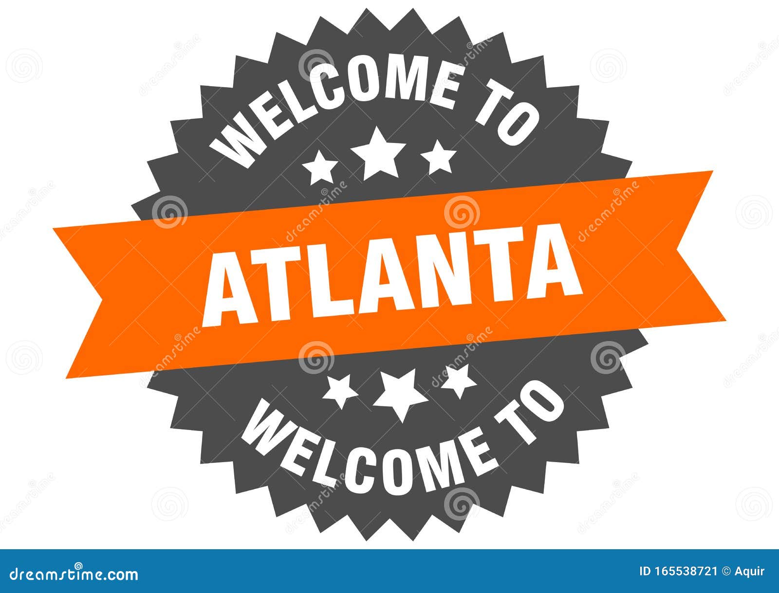 Welcome To Atlanta. Welcome To Atlanta Isolated Sticker Stock Vector ...
