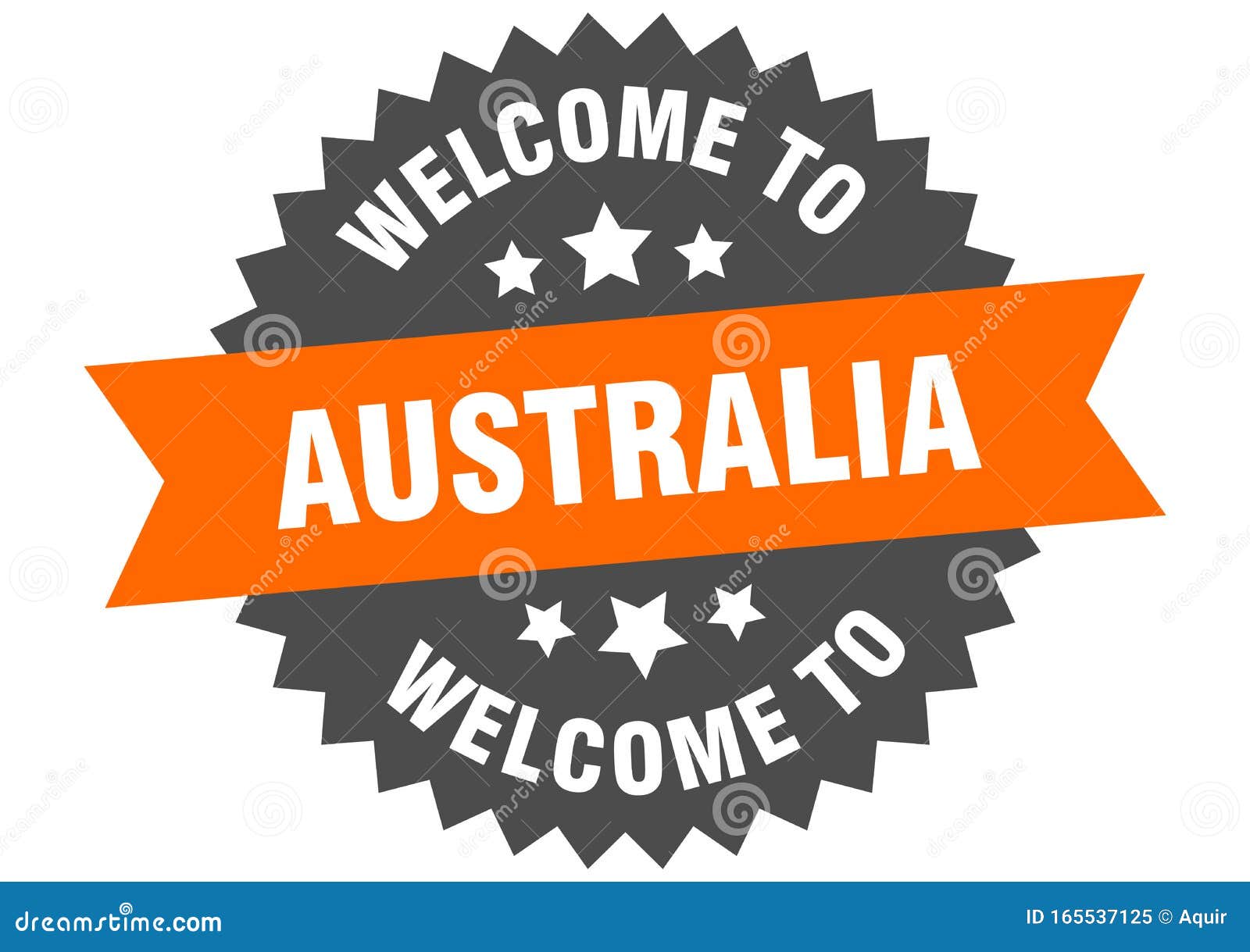 Welcome To Australia. Welcome To Australia Isolated Sticker Stock ...