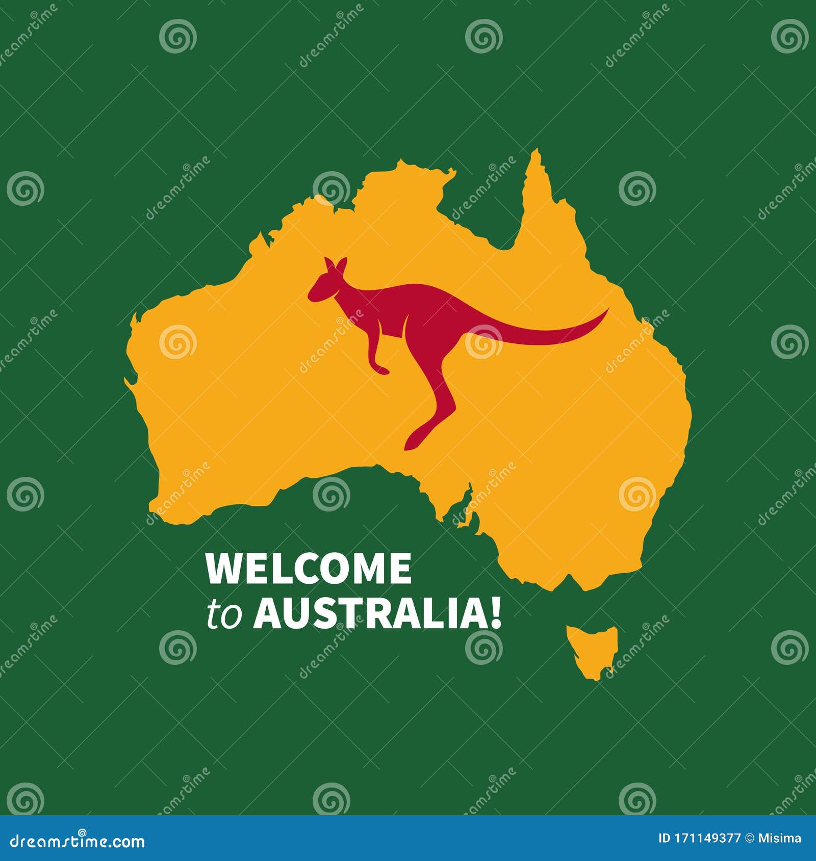 Welcome To Australia Poster Stock Vector - Illustration of design ...