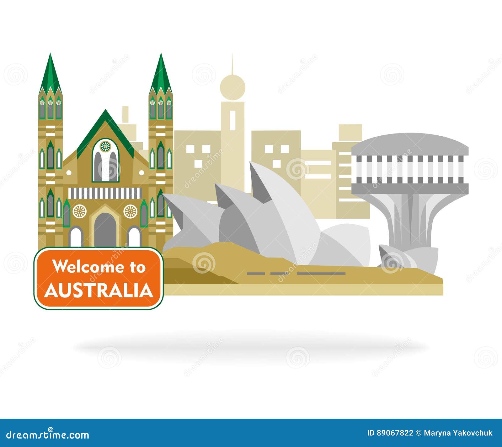 Welcome to australia editorial photography. Illustration of landmark ...
