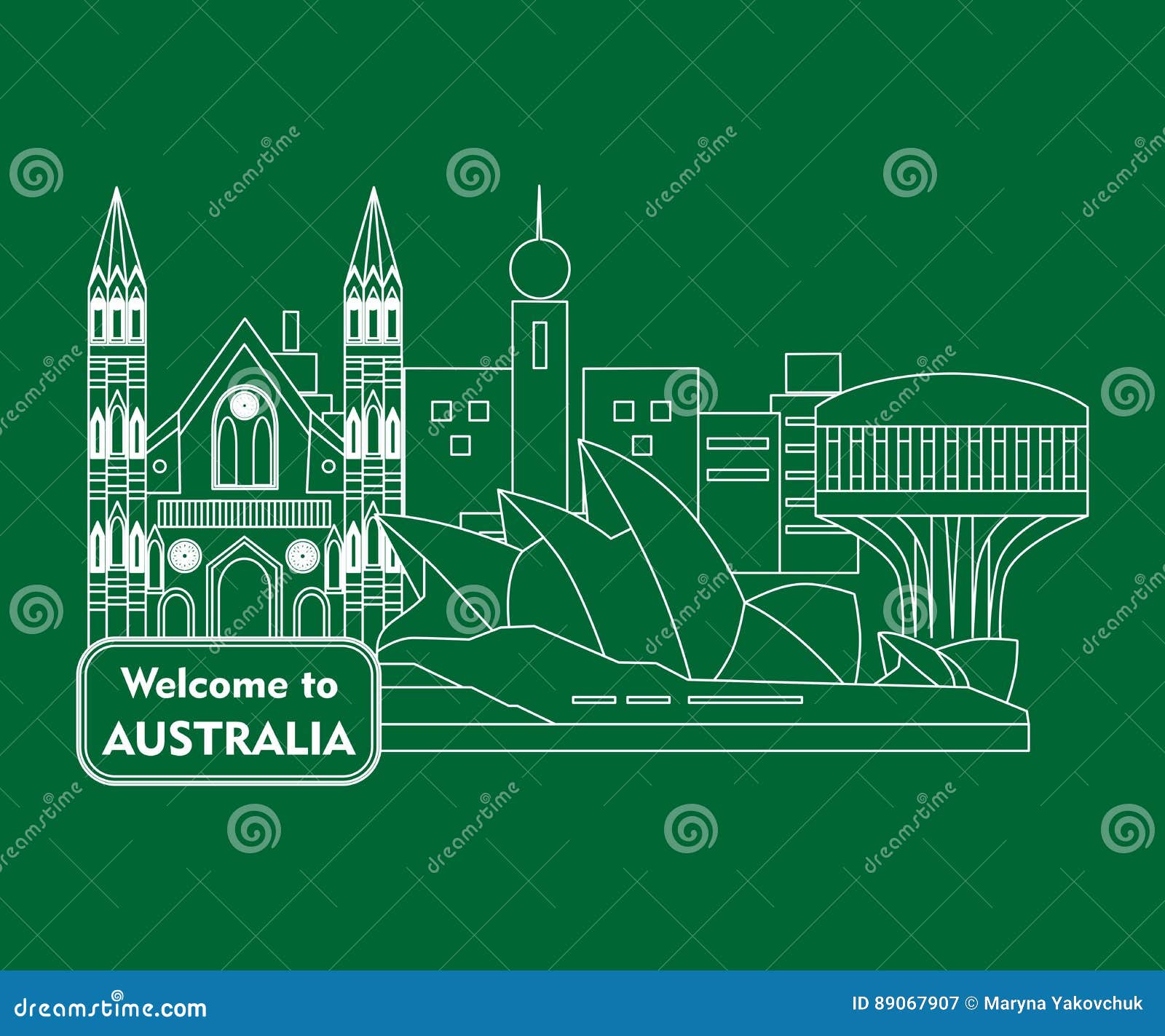 Welcome To Australia Poster, Vector Paper Cut Illustration ...